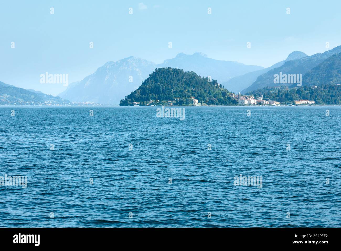 Lake Como (Italy) summer coast view from ship board Stock Photo - Alamy