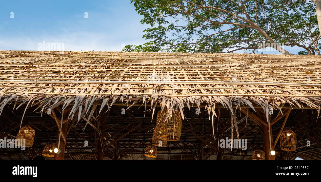 Bamboo Roof and Fences Stock Photo - Alamy