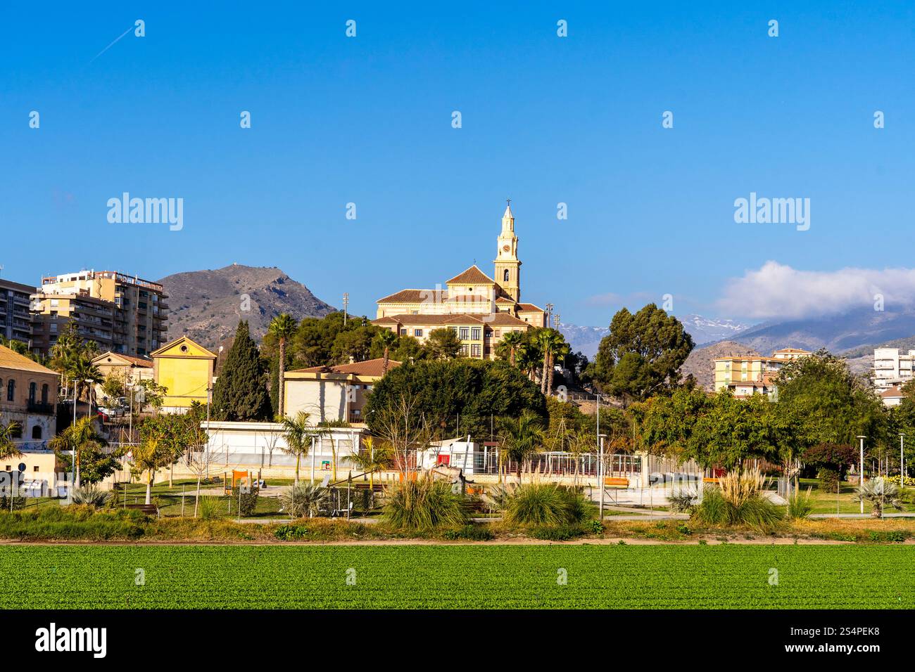 Landscape and cityscape with Sanctuary of Our Lady of the Head in ...