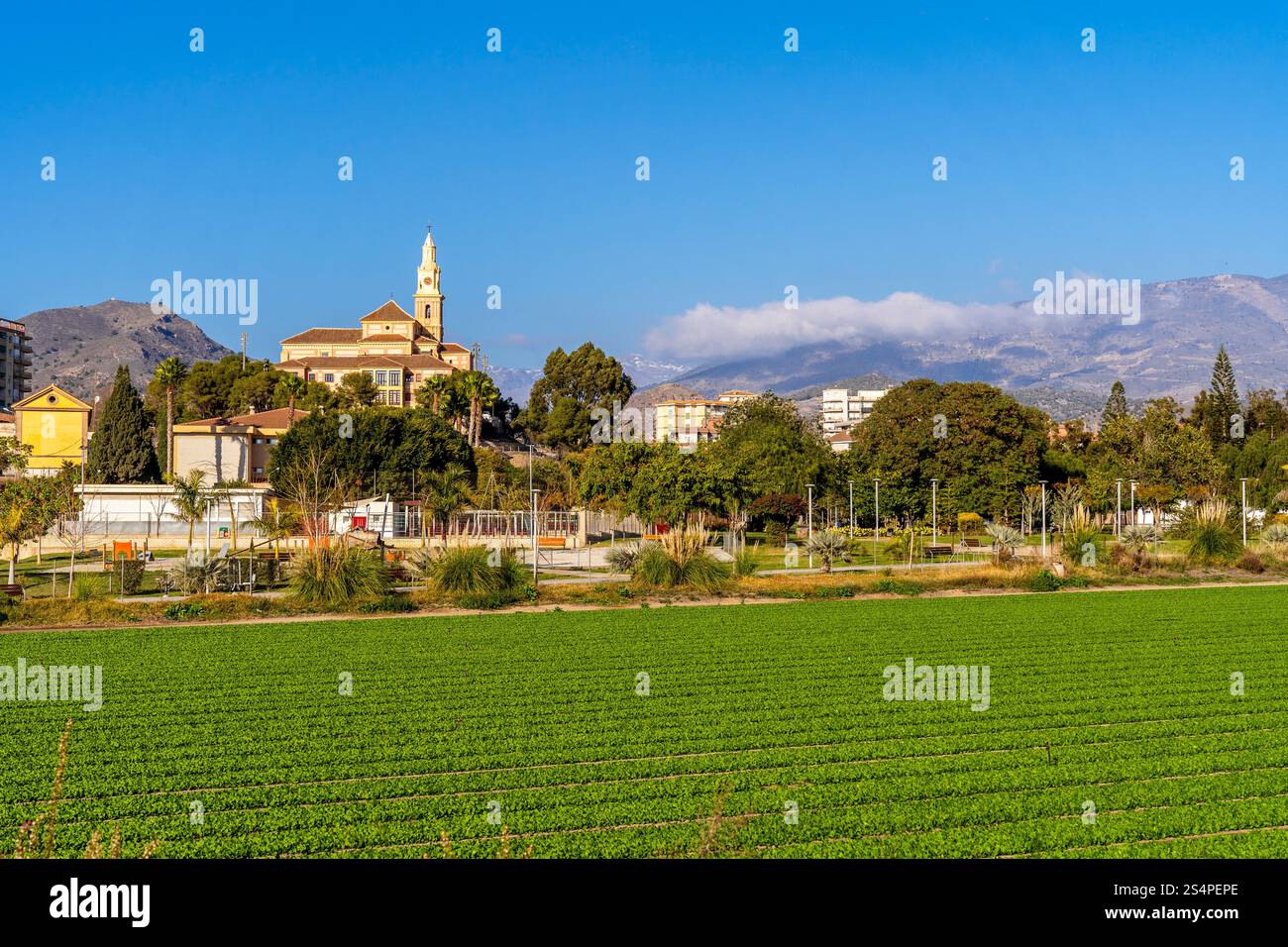 Landscape and cityscape with Sanctuary of Our Lady of the Head in ...