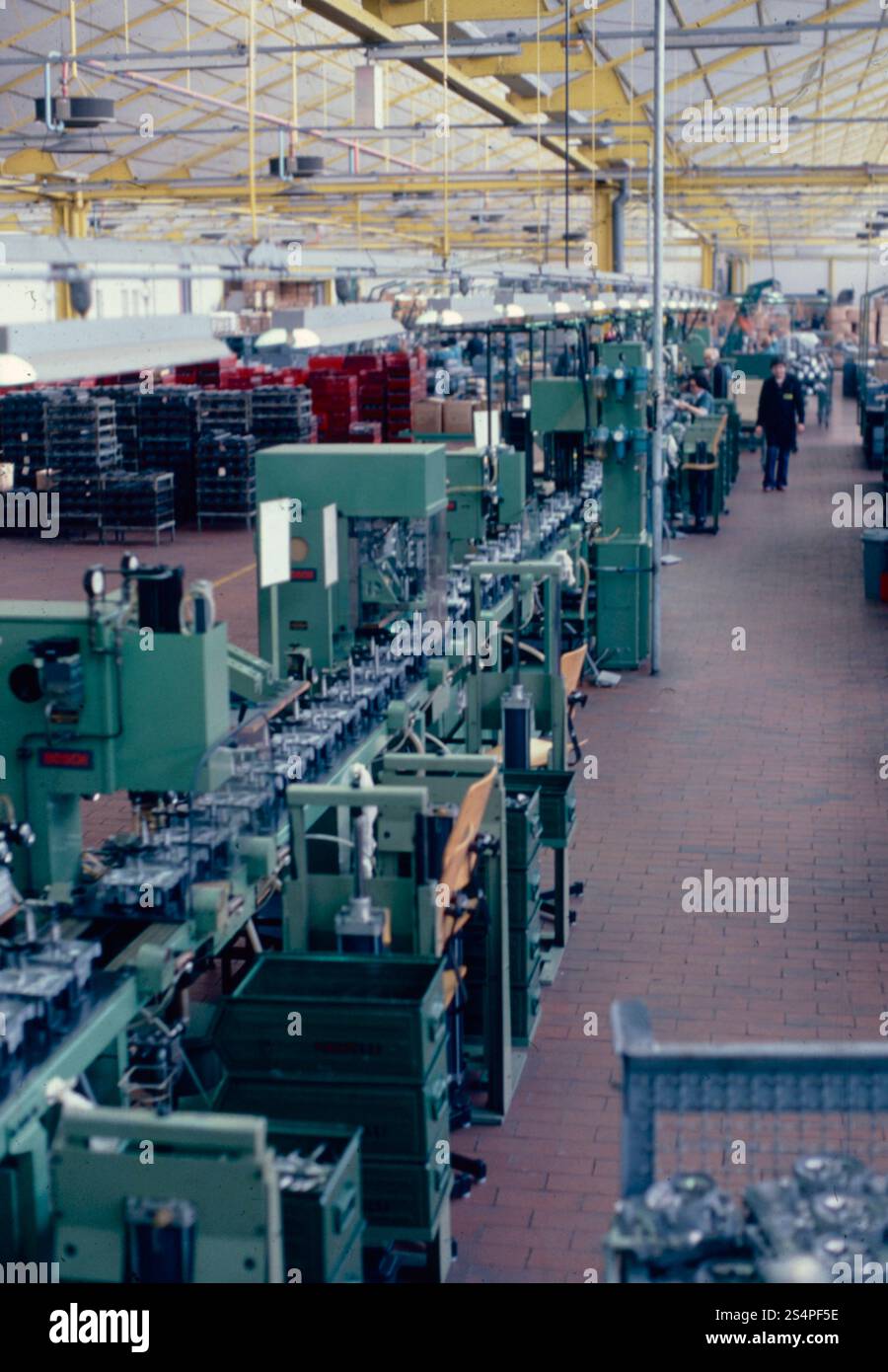 Italian motocycle engine factory, Italy 1980s Stock Photo - Alamy