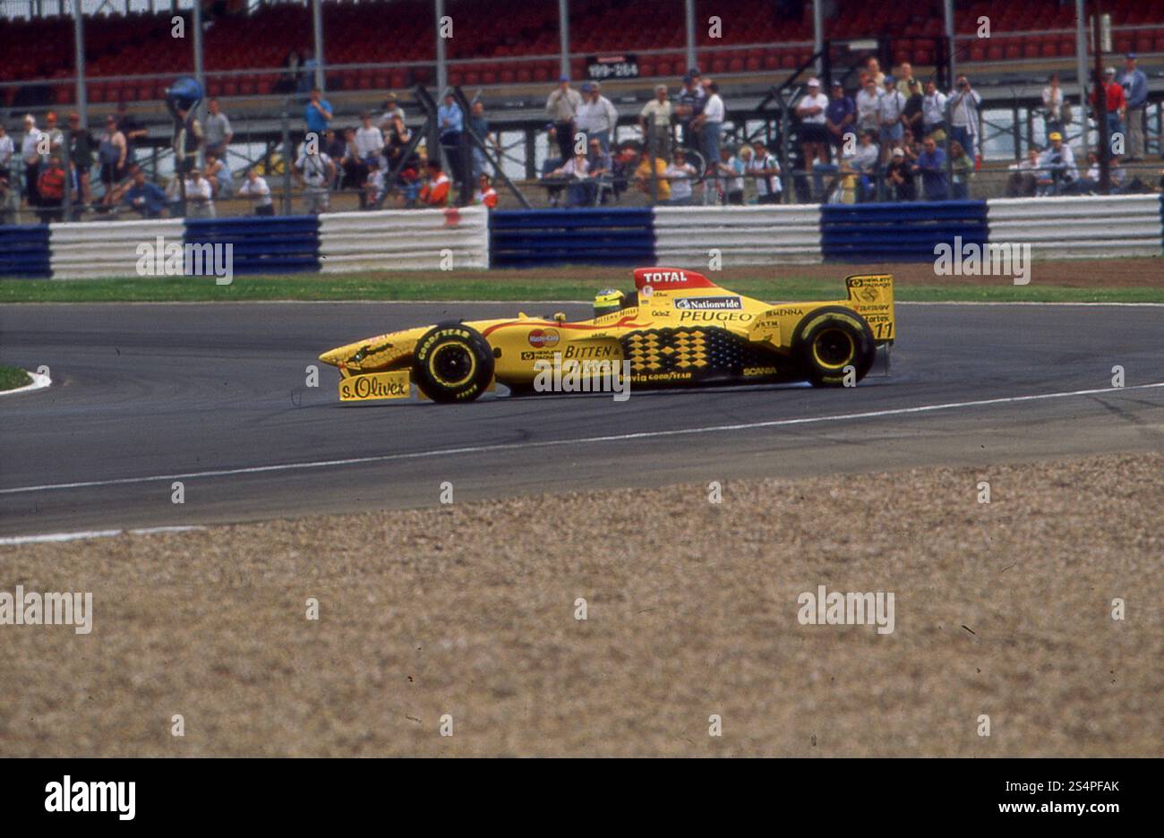 German motorsports racing driver Ralf Schumacher on Jordan Peugeot F1 ...