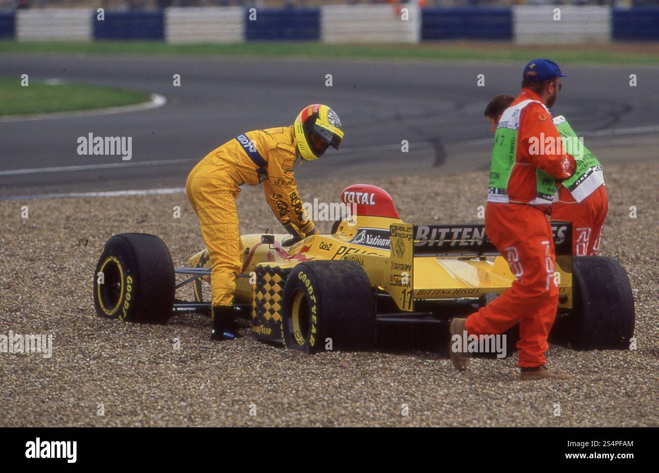 German motorsports racing driver Ralf Schumacher on Jordan Peugeot F1 ...