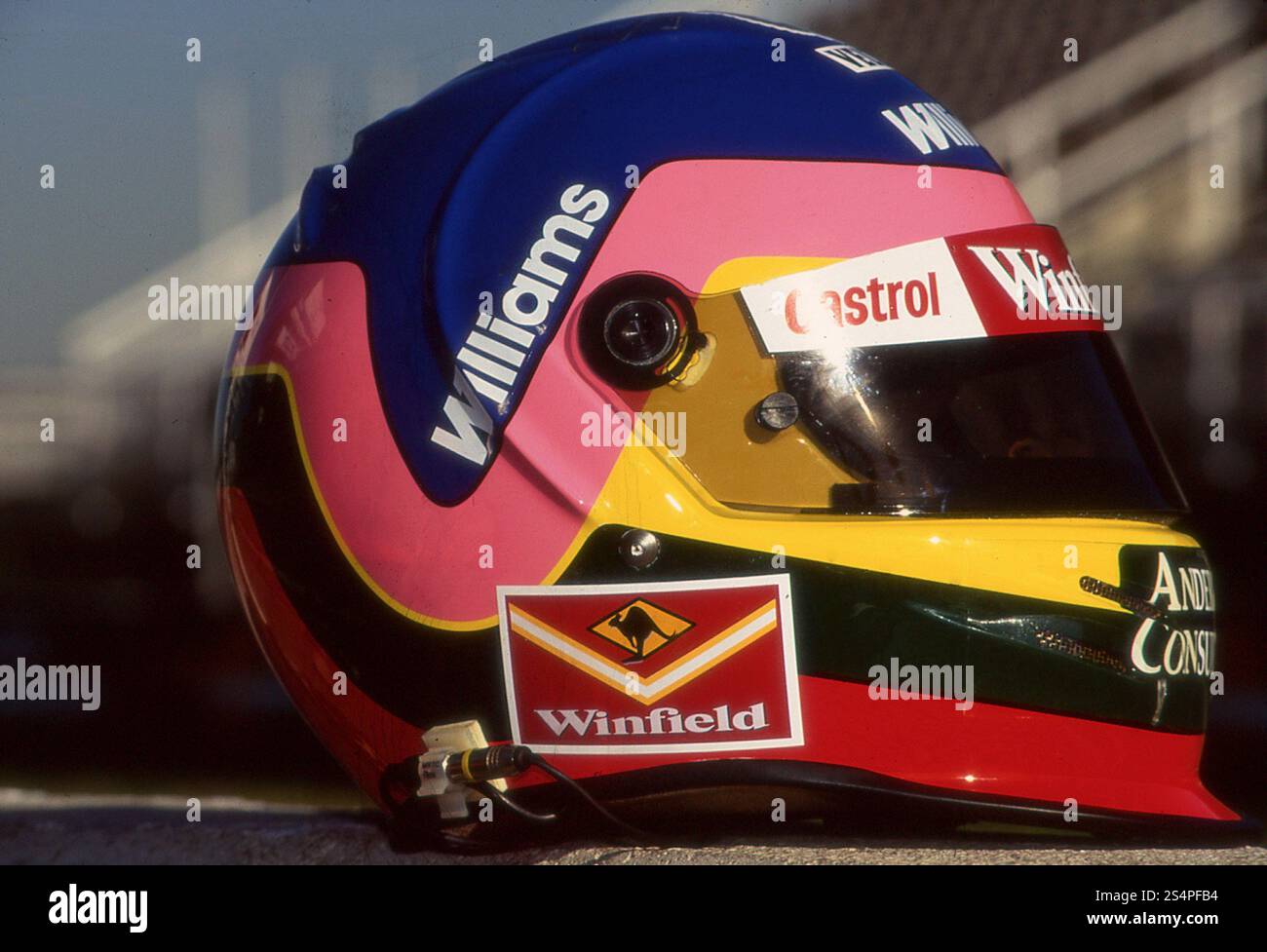 Canadian motorsports racing driver Jacques Villeneuve's F1 helmet, 1998 ...