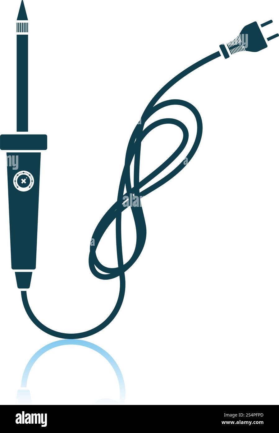 Soldering Iron Icon. Shadow Reflection Design. Vector Illustration ...