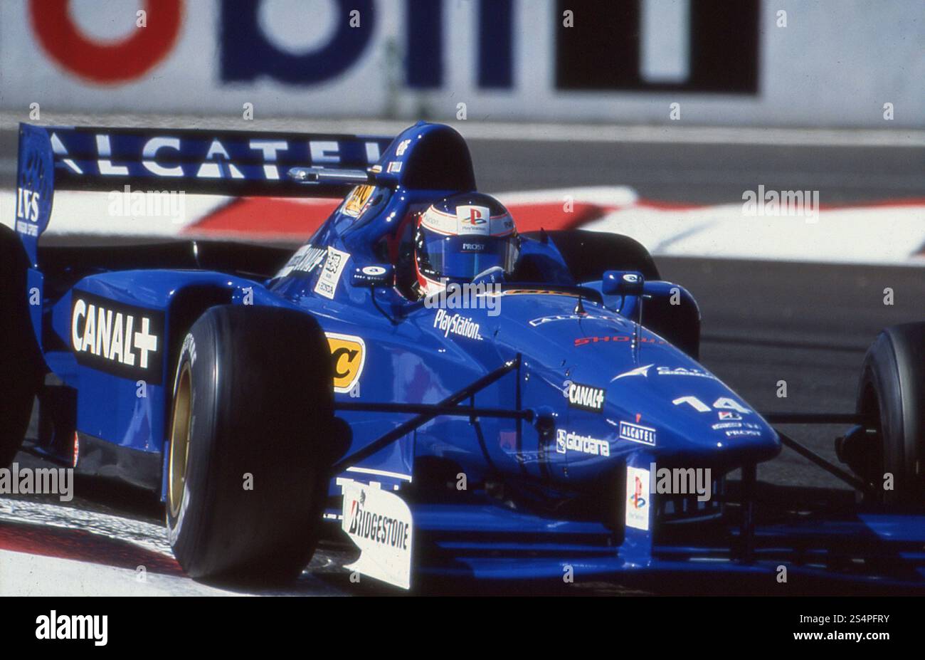Italian motorsports racing driver Jarno Trulli on Prost Benetton F1 car ...