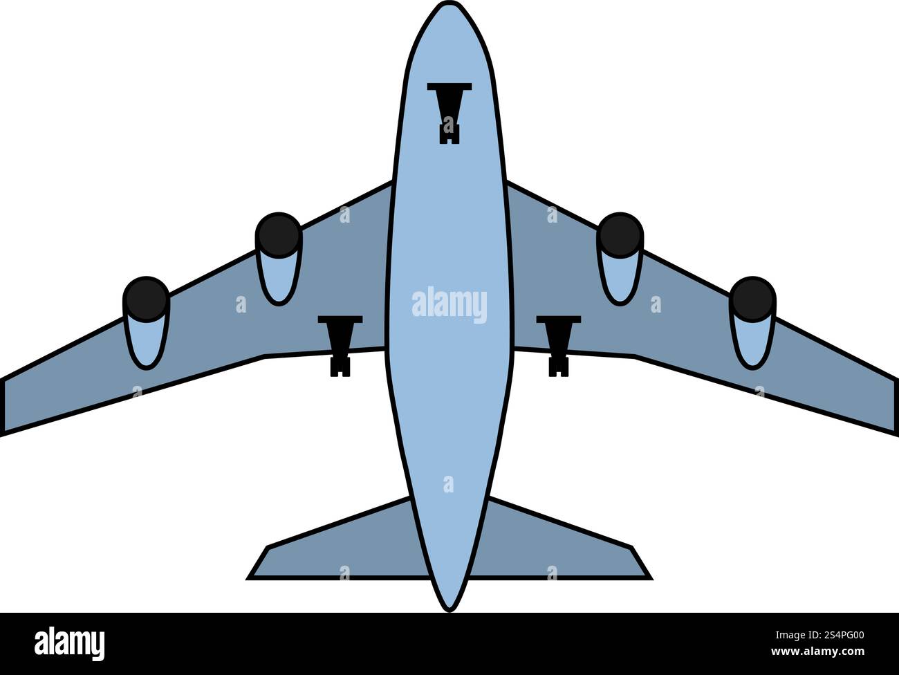 Airplane Takeoff Icon. Outline With Color Fill Design. Vector ...