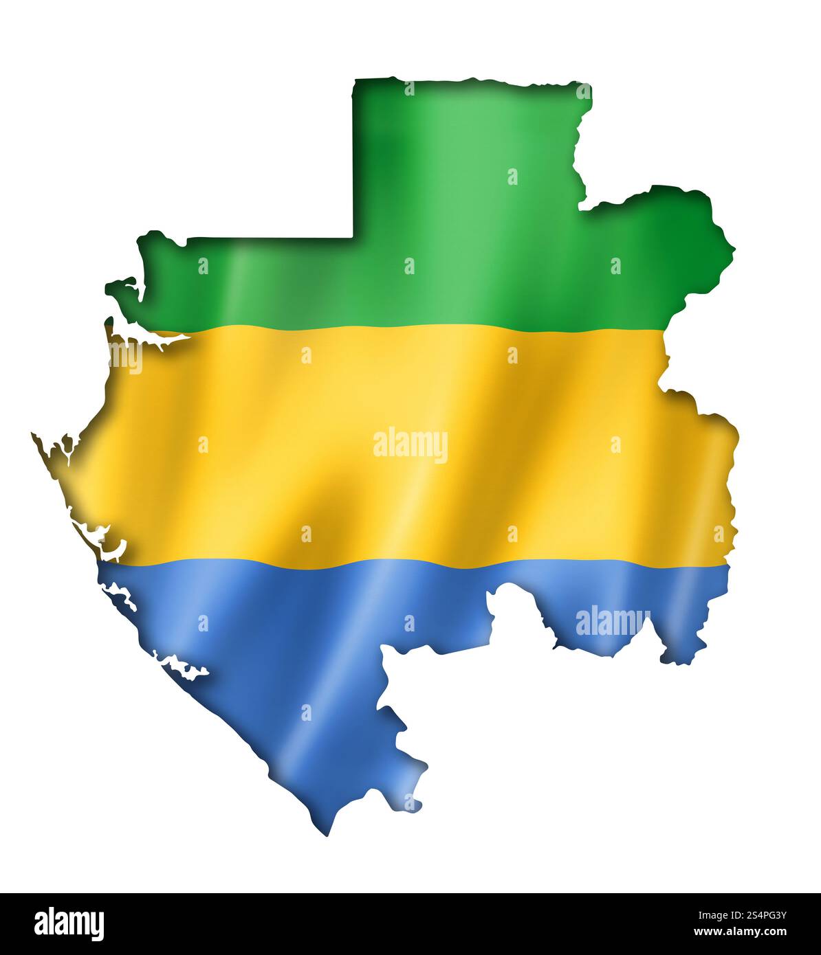 Gabon flag map, three dimensional render, isolated on white Stock Photo ... Gabon flag map, three dimensional render, isolated on white Stock Photo ...