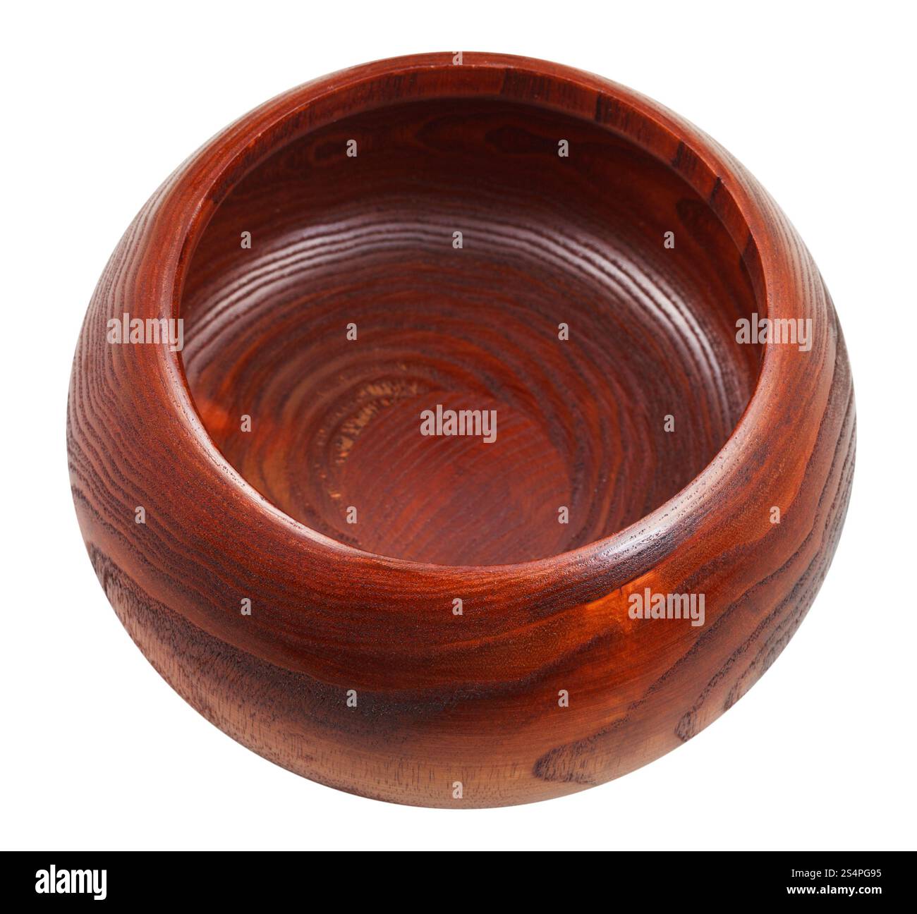 empty Wild Chinese Jujube Date Wood bowl isolated on white background ...