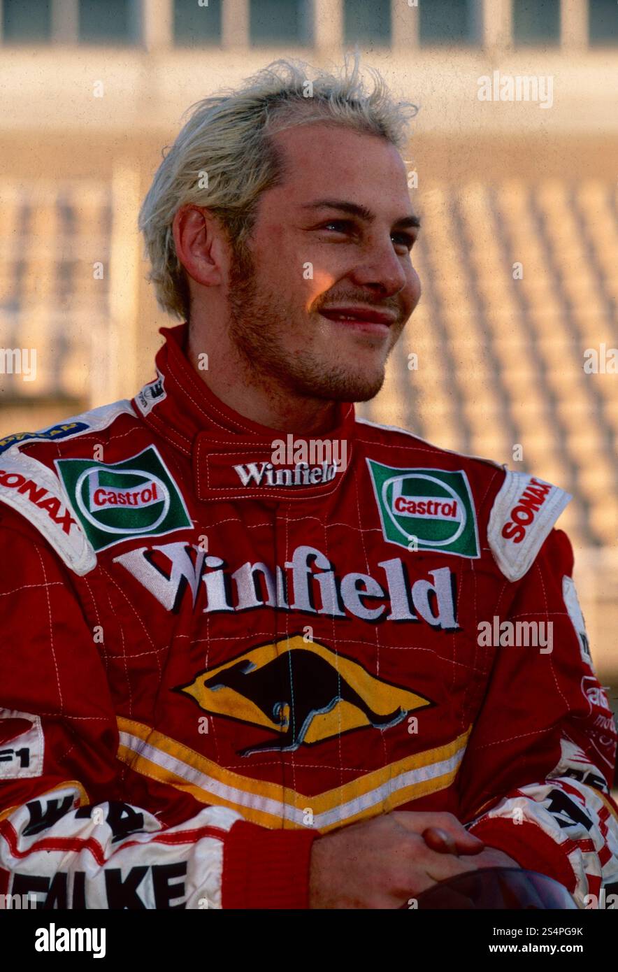 Canadian F1 motorsports racing driver Jacques Villeneuve, 1998 Stock ...