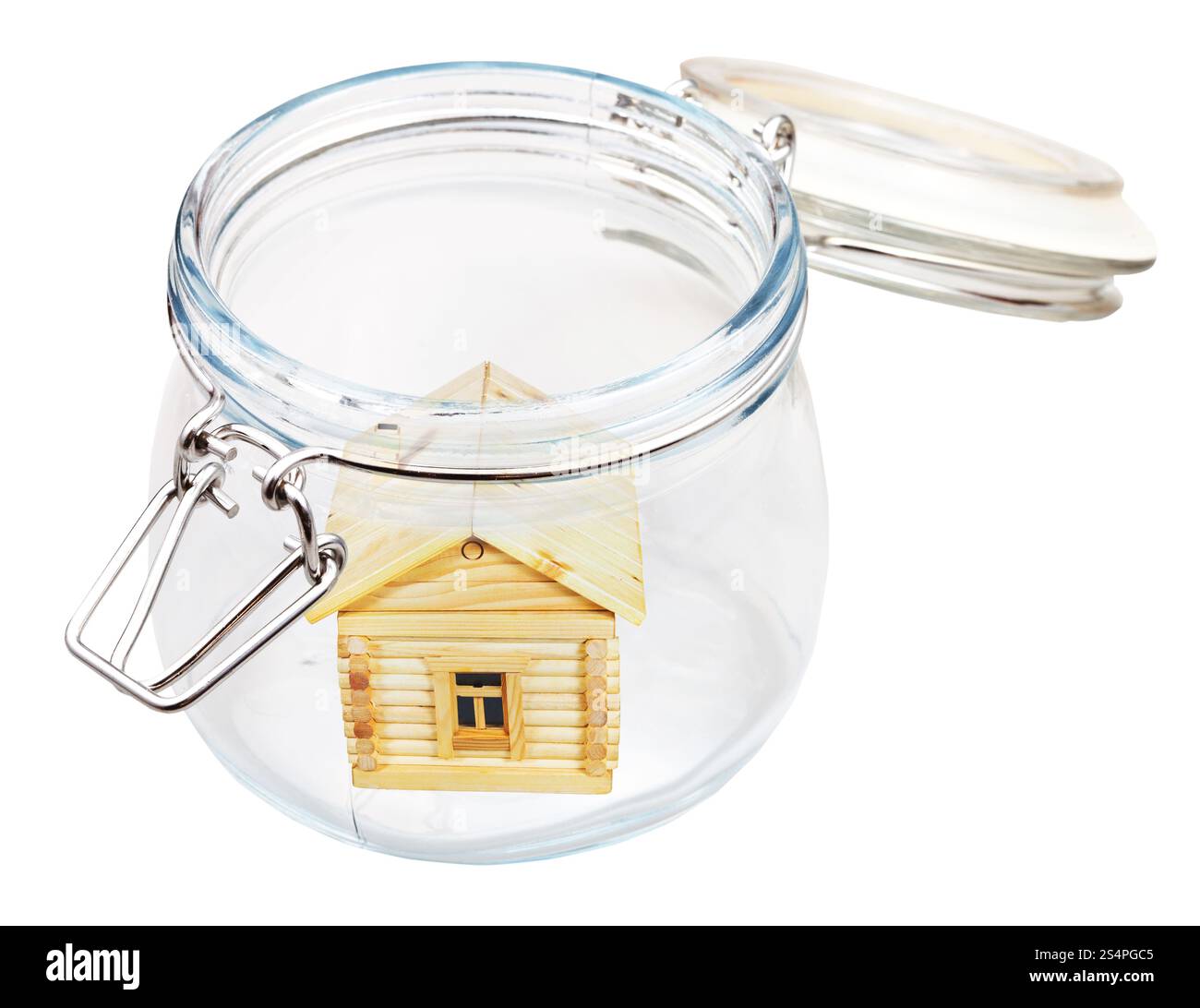 Clear glass jar wooden Cut Out Stock Images & Pictures - Alamy
