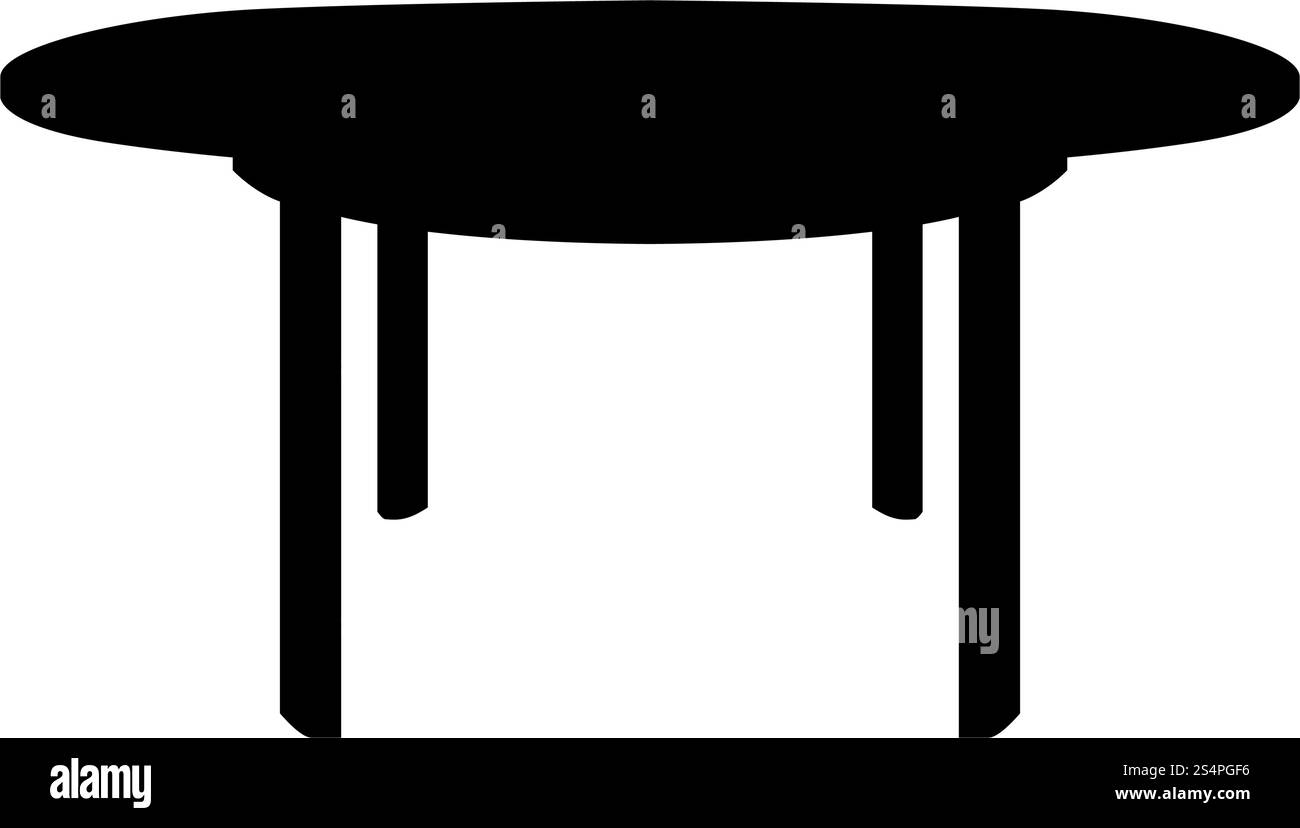 Table Silhouette. Simple Black Design. Vector Illustration Stock Vector ...