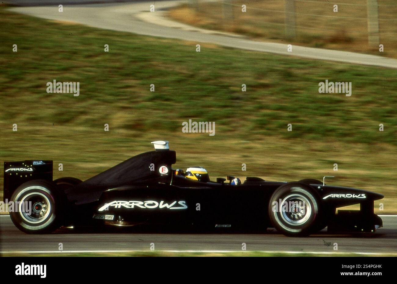 Spanish motorsports racing driver Pedro De La Rosa on Arrows F1 car ...