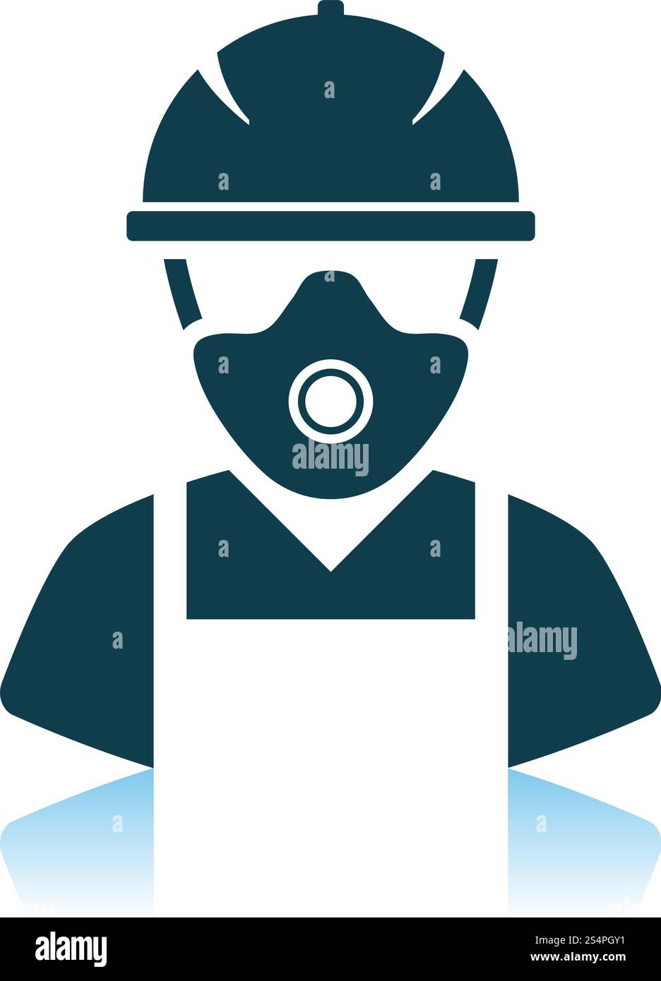 Repair Worker Icon. Shadow Reflection Design. Vector Illustration Stock ...