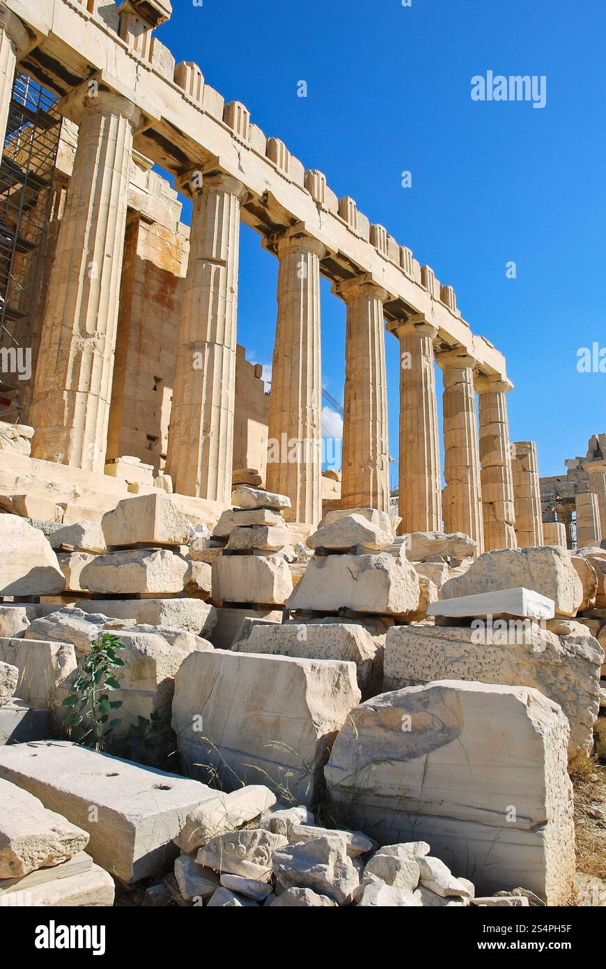 columns of Parthenon temple, Athens, Greece Stock Photo - Alamy