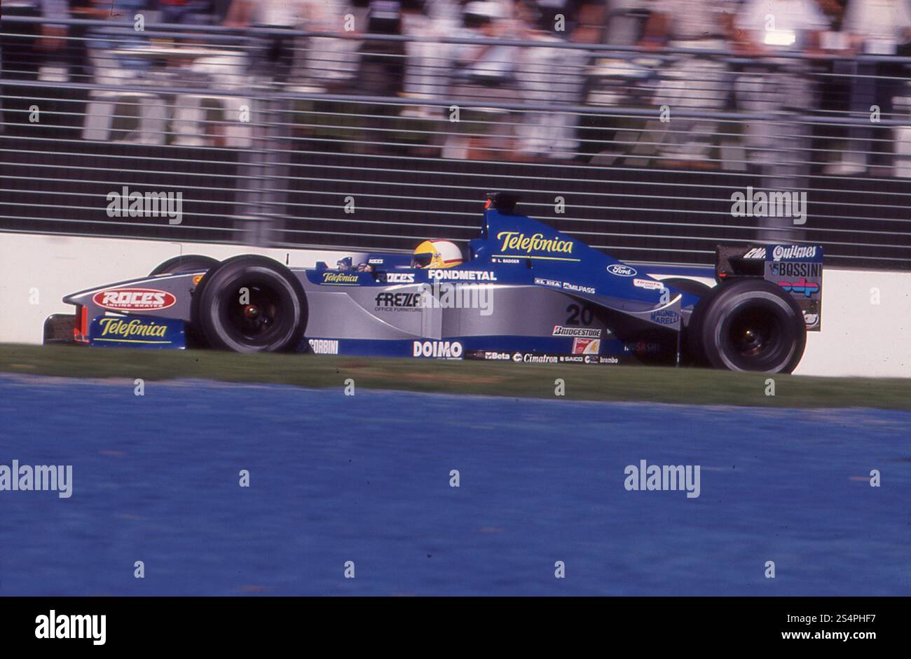 Italian Formula One motorsports racing driver Luca Badoer on Minardi ...