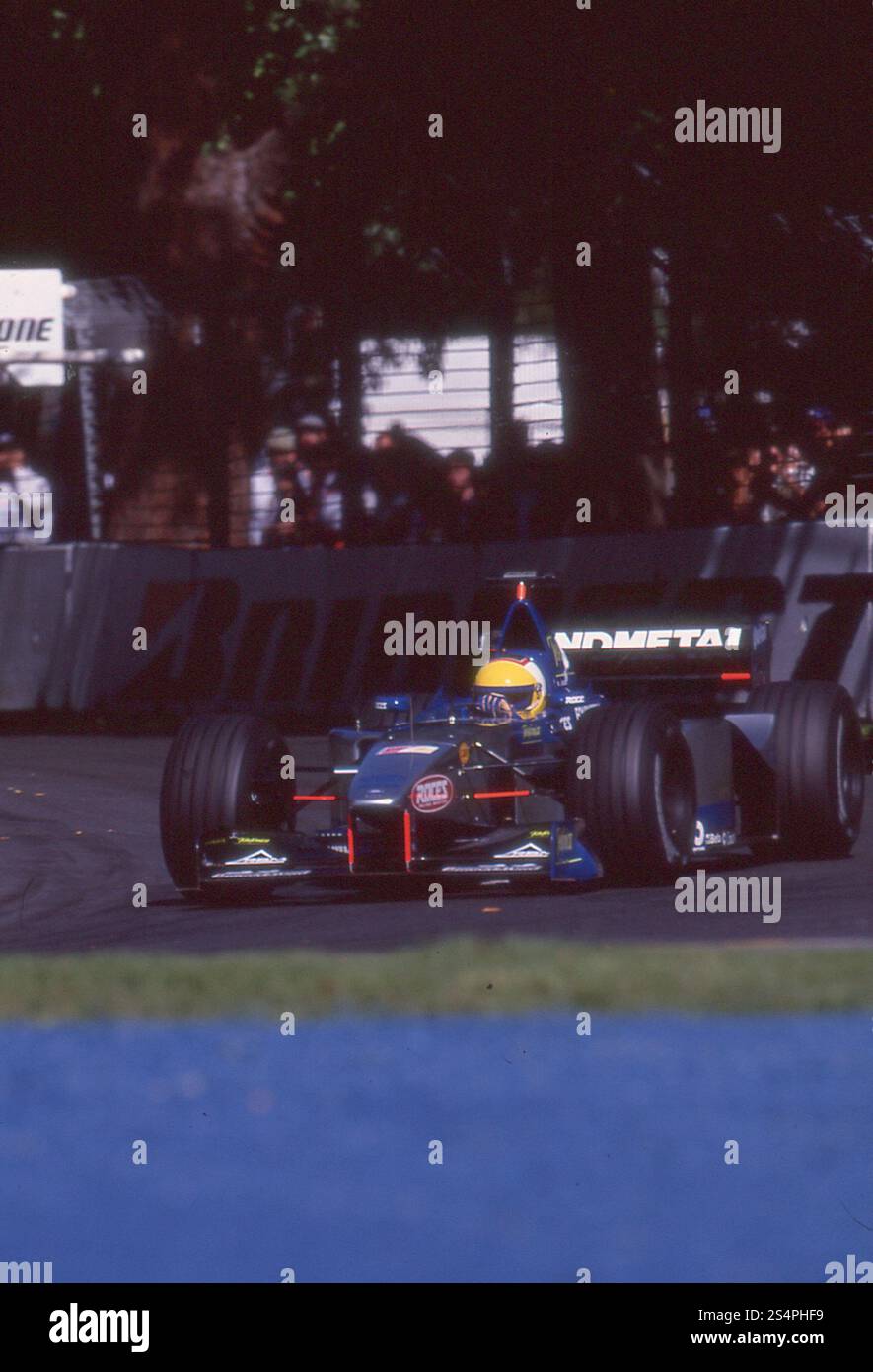 Italian Formula One motorsports racing driver Luca Badoer on Minardi ...