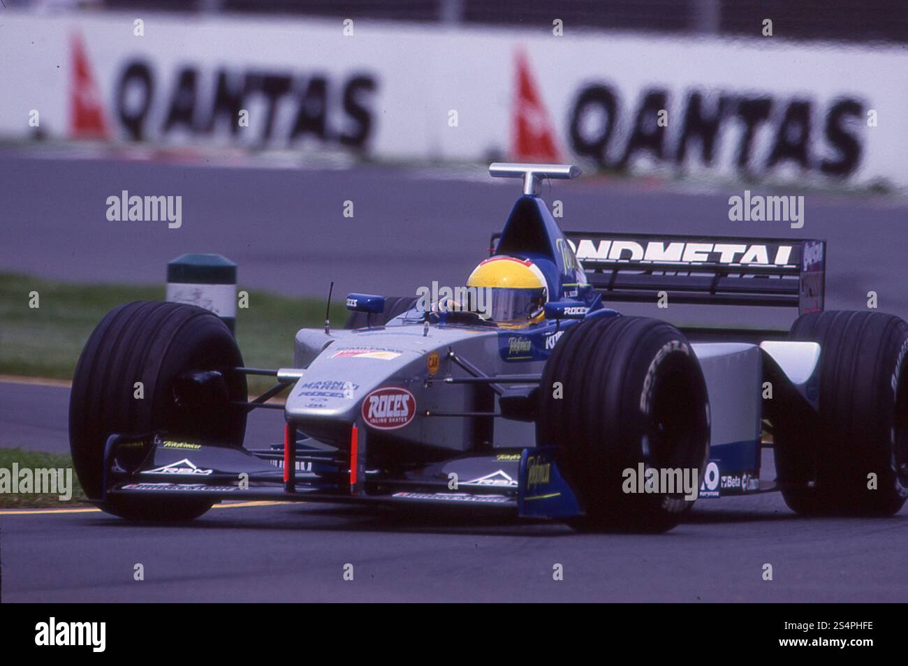 Italian Formula One motorsports racing driver Luca Badoer on Minardi ...