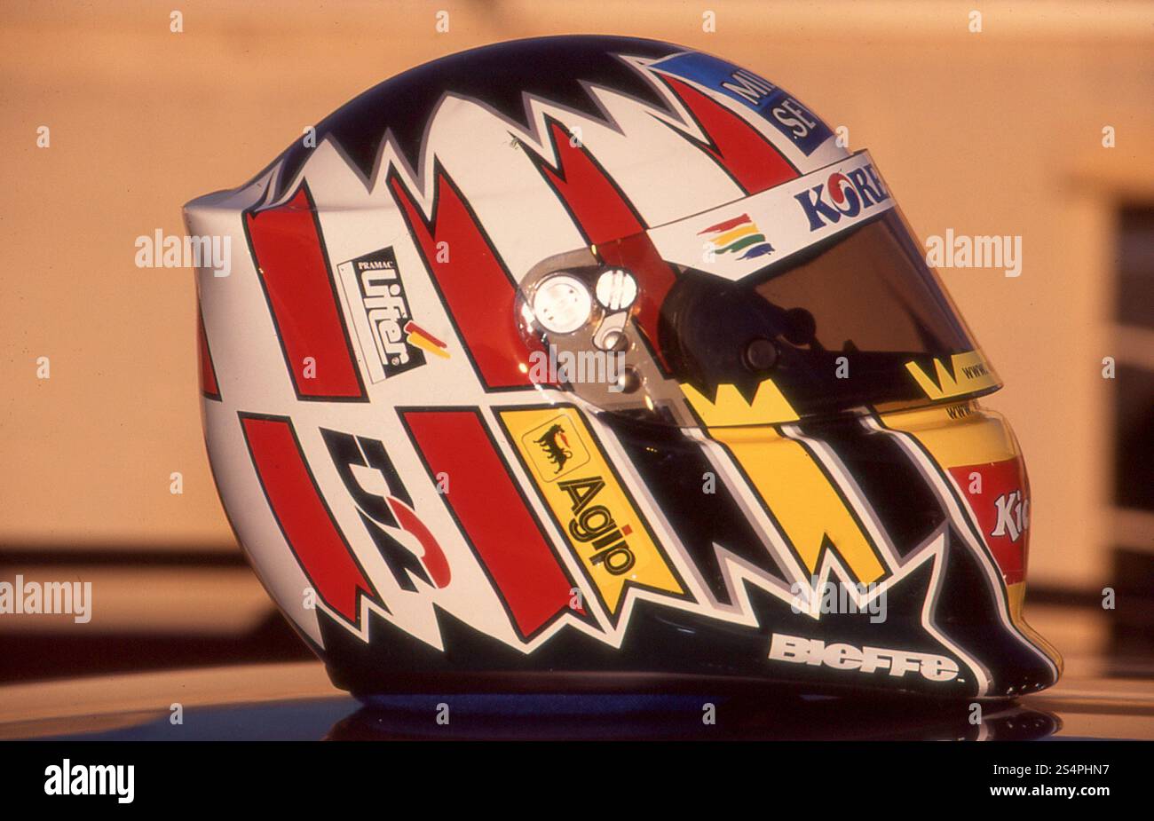 Motorsports F1 racing driver Austrian Alexander Wurz's helmet of ...