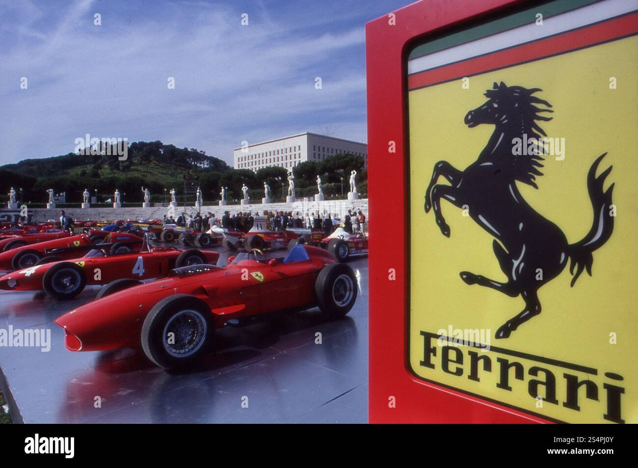 Ferrari cars at a vintage car rally, Italy 1990s Stock Photo - Alamy