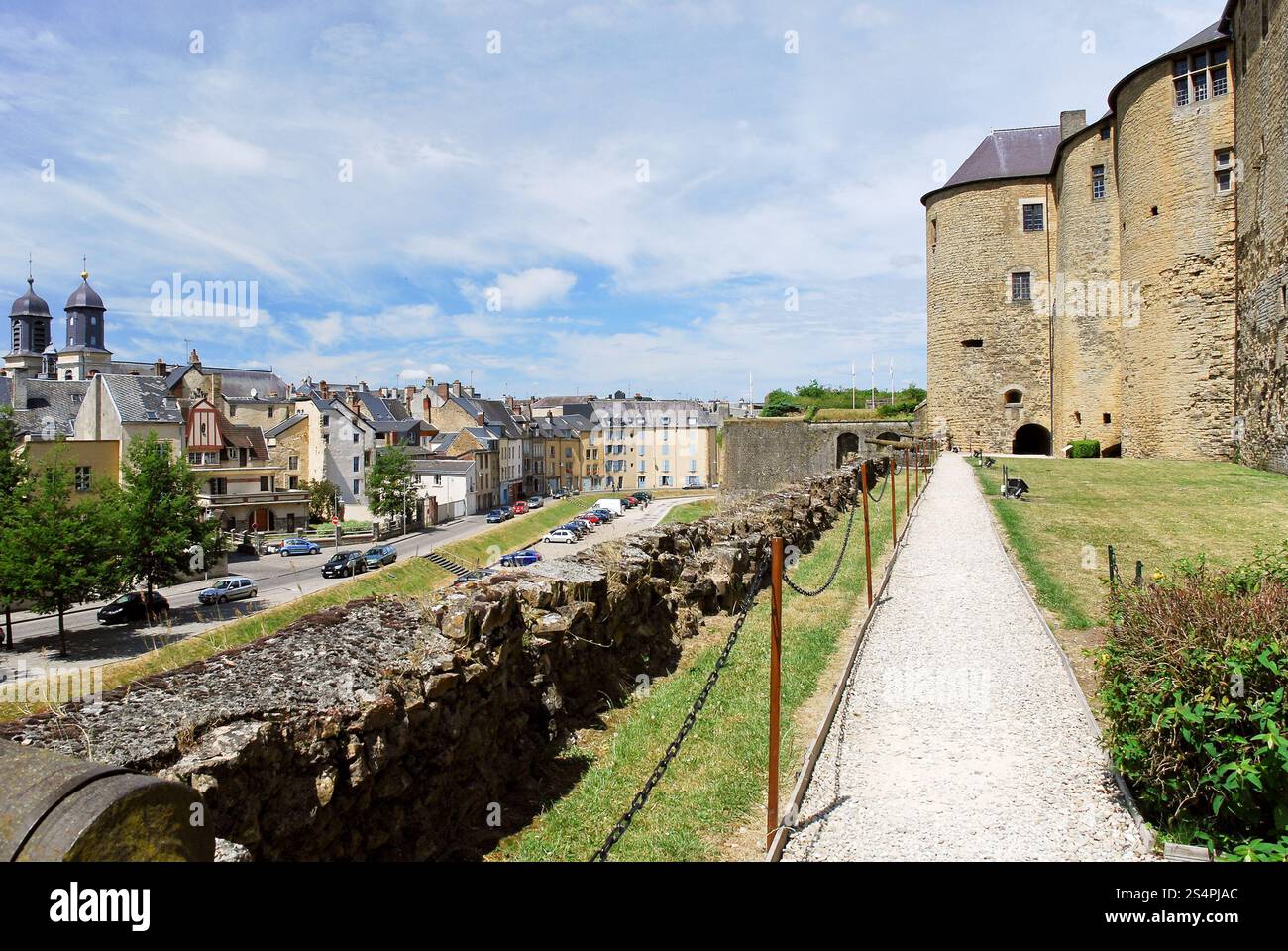 castle rampart and town Sedan, France in summer day Stock Photo - Alamy