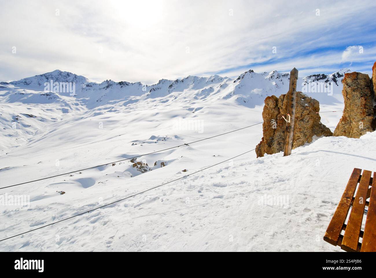 slopes outside the ski area in Paradiski region, Val d'Isere - Tignes ...