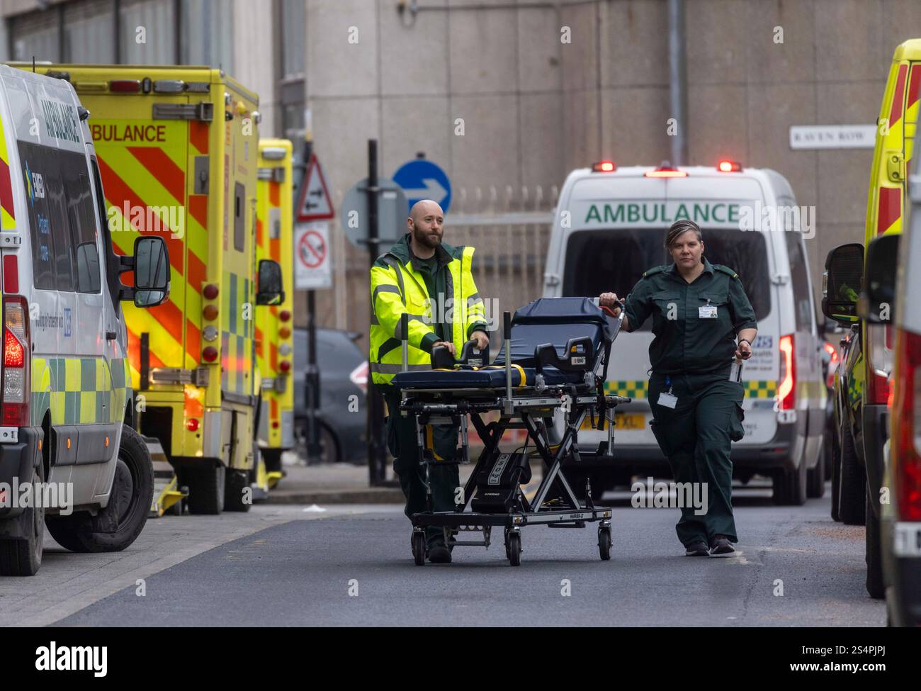 London, UK. 13th Jan, 2025. NHS staff experienced the busiest year on ...