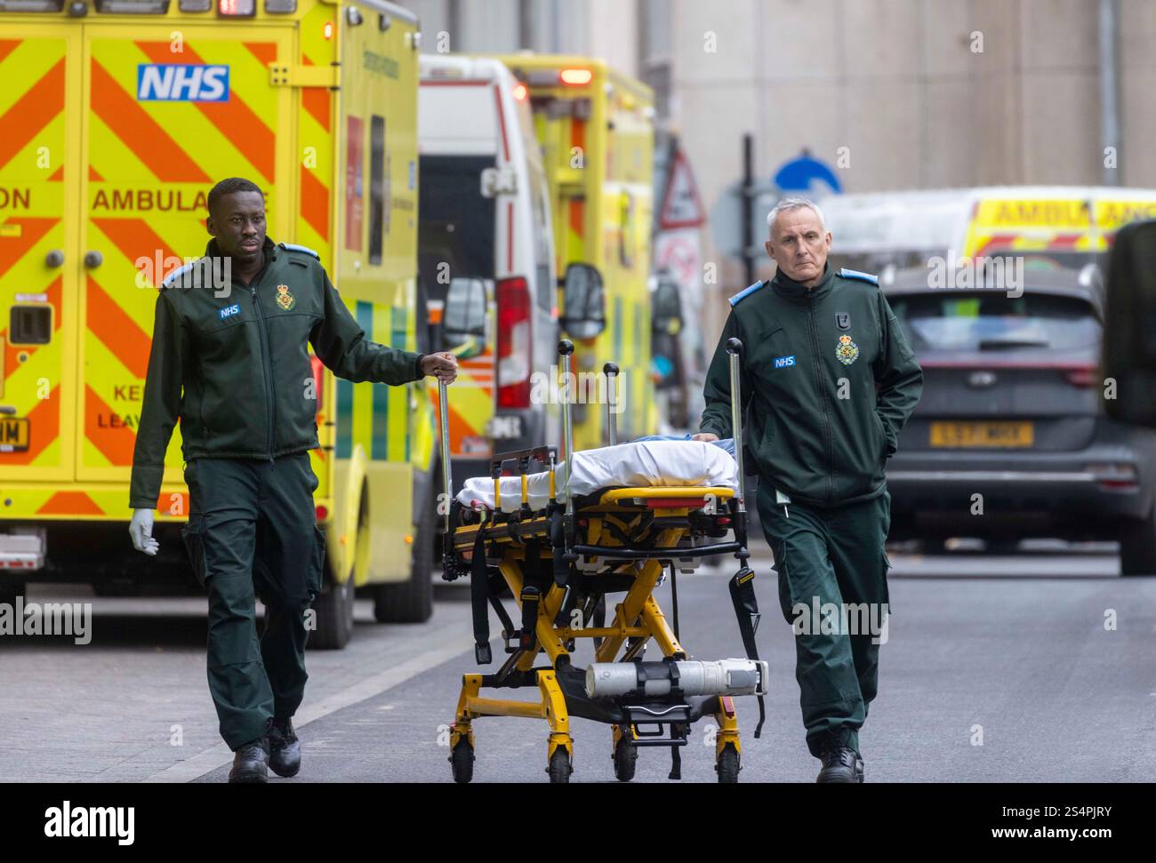 London, UK. 13th Jan, 2025. NHS staff experienced the busiest year on ...