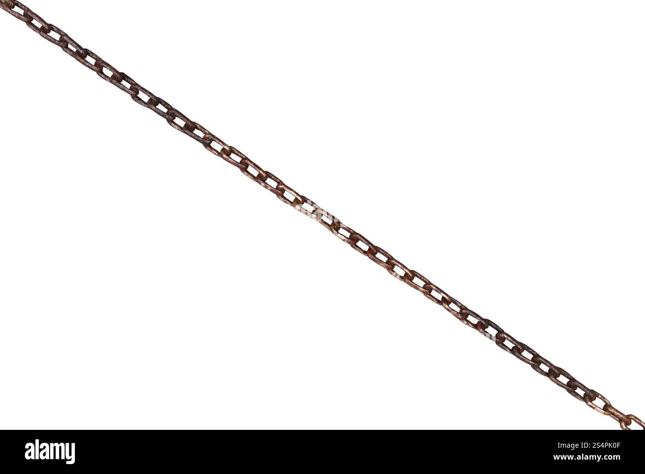 wet old rusty steel chain isolated on white background Stock Photo - Alamy