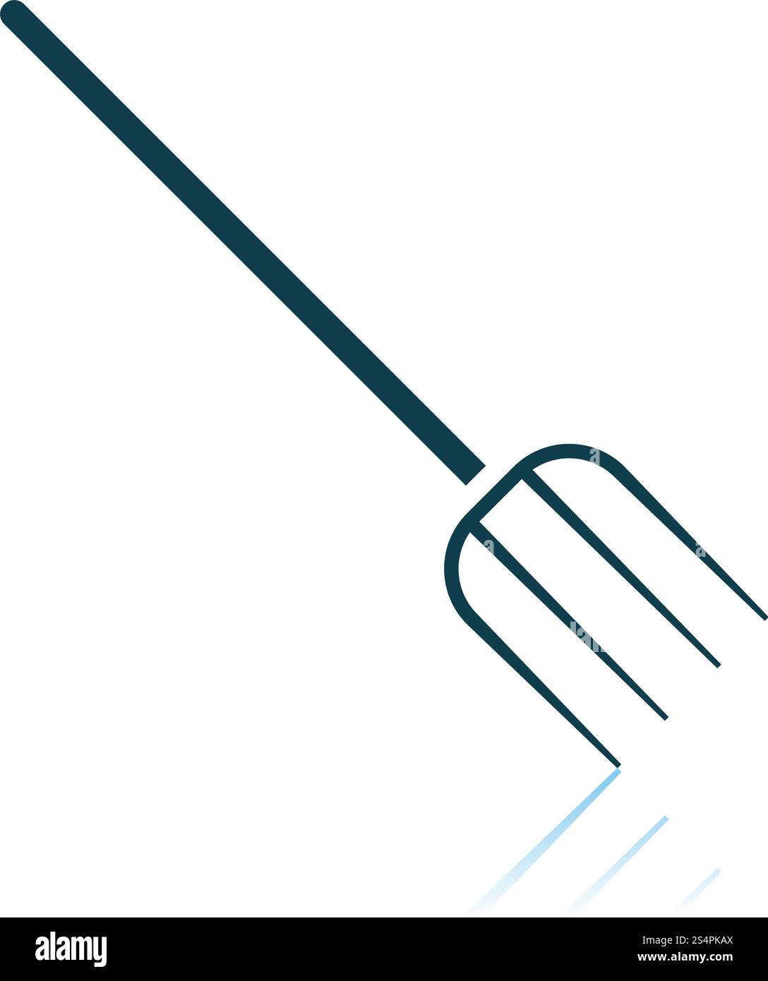 Pitchfork Icon. Shadow Reflection Design. Vector Illustration Stock ...