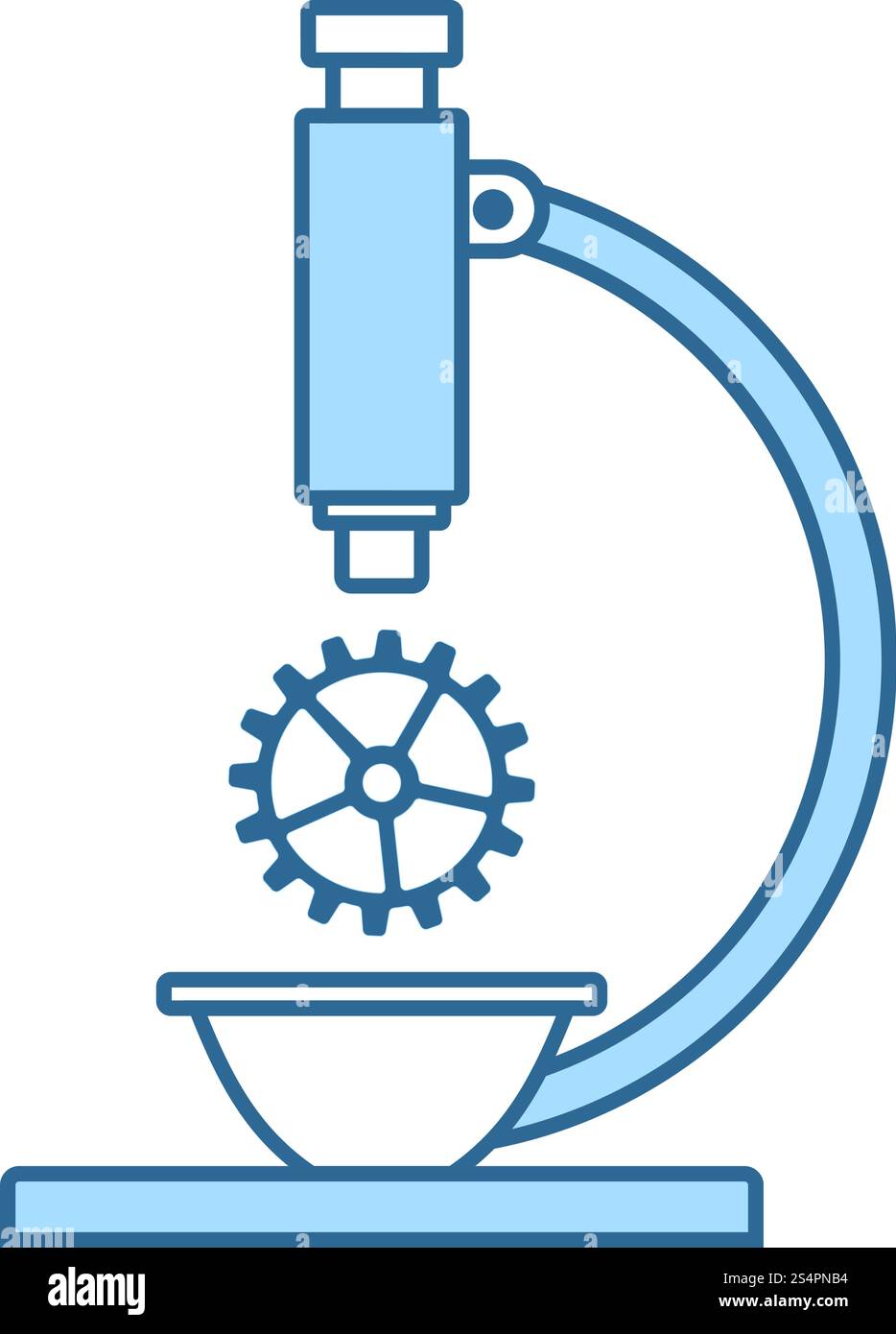 Research Icon. Thin Line With Blue Fill Design. Vector Illustration ...