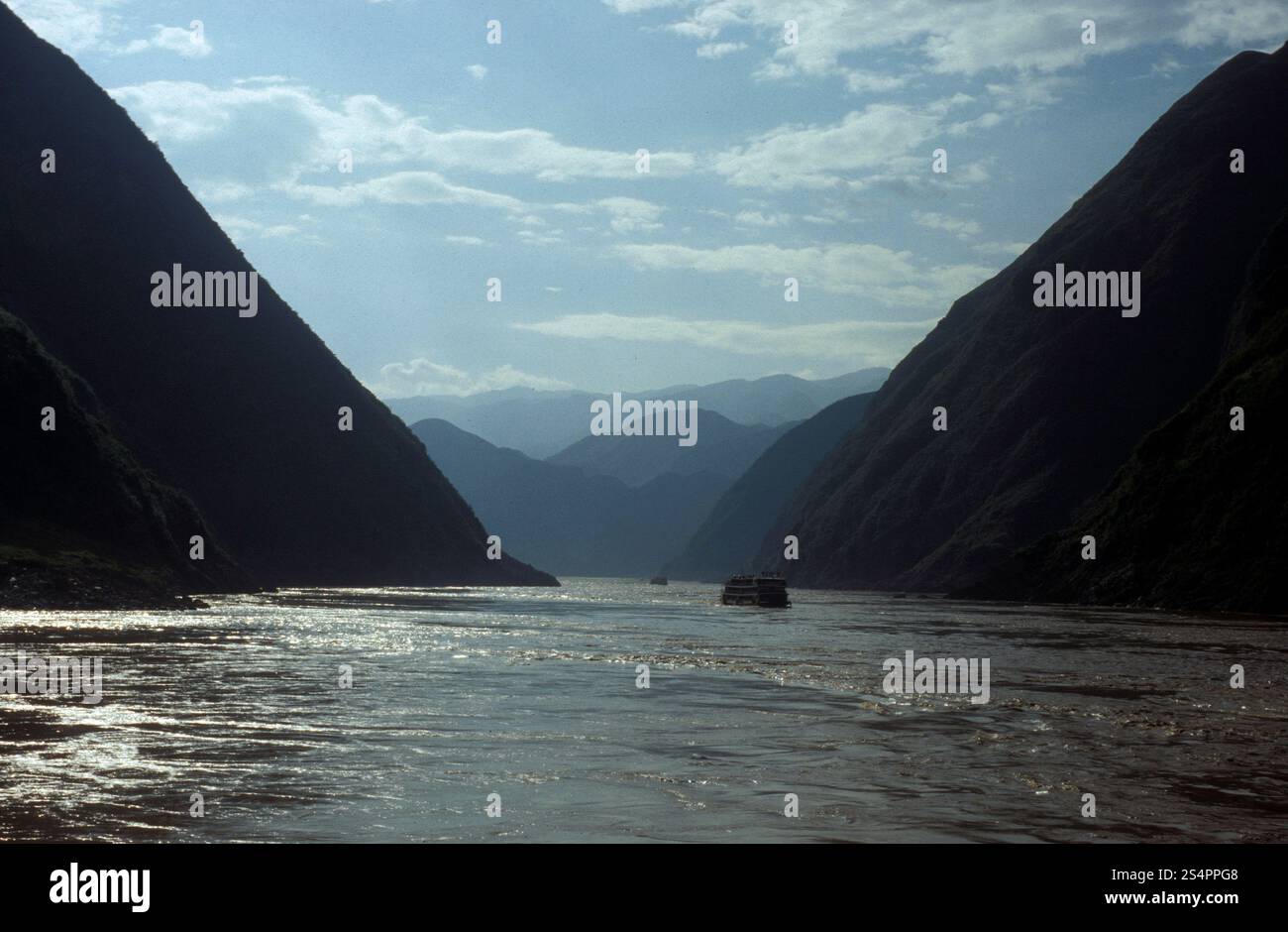 the landscape of the yangzee river in the three gorges valley up of the ...