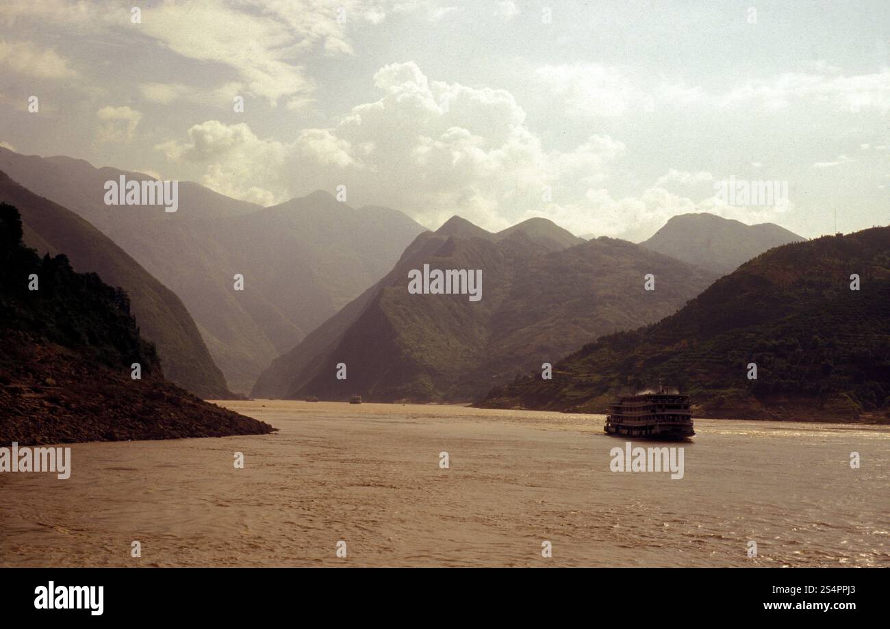 the landscape of the yangzee river in the three gorges valley up of the ...