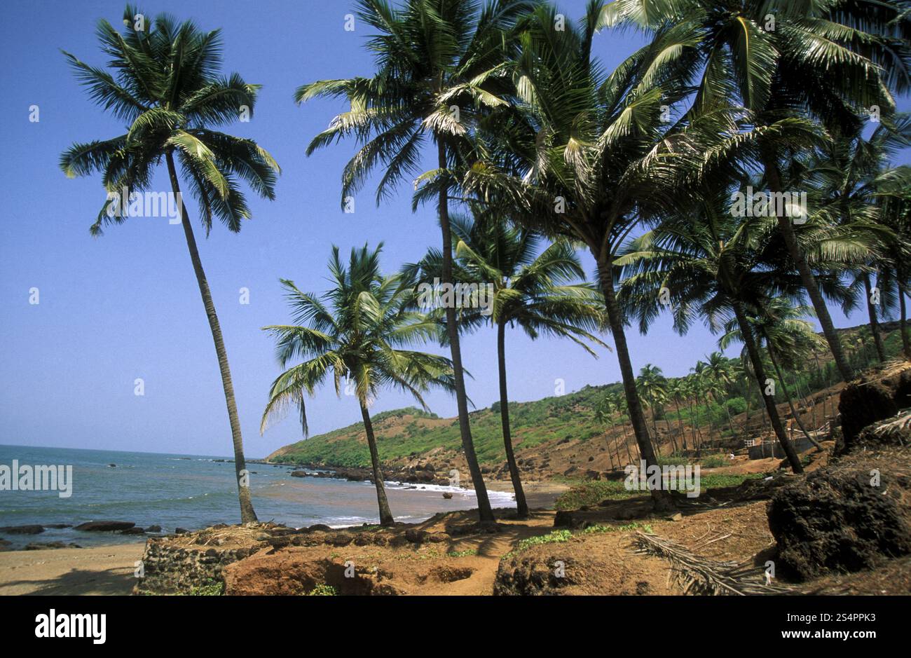 the beach of Anjuna in the Province Goa in India. ASIA INDIA GOA Stock ...