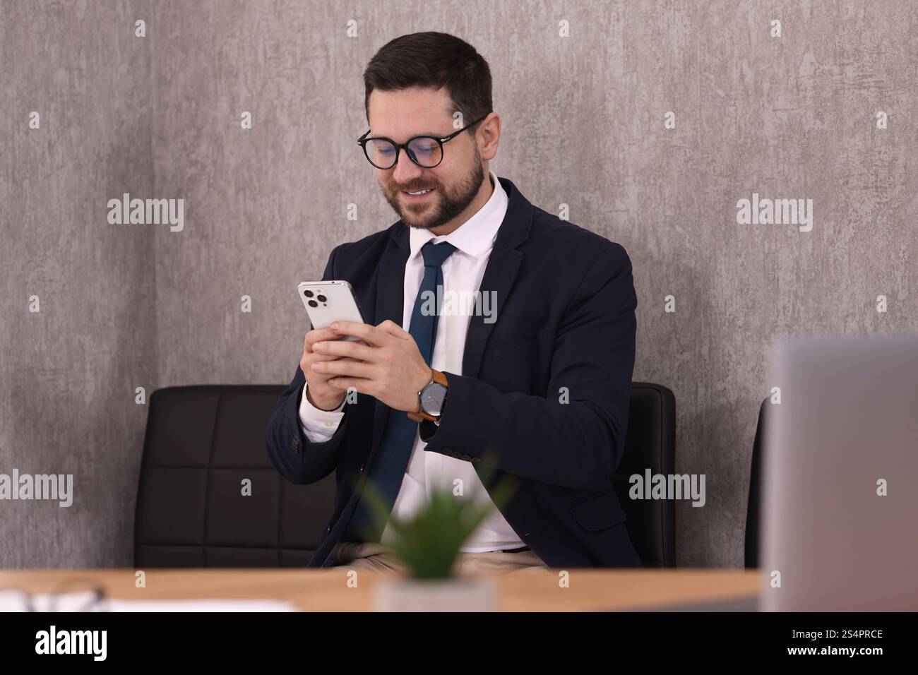 Portrait male consultant using hi-res stock photography and images - Alamy
