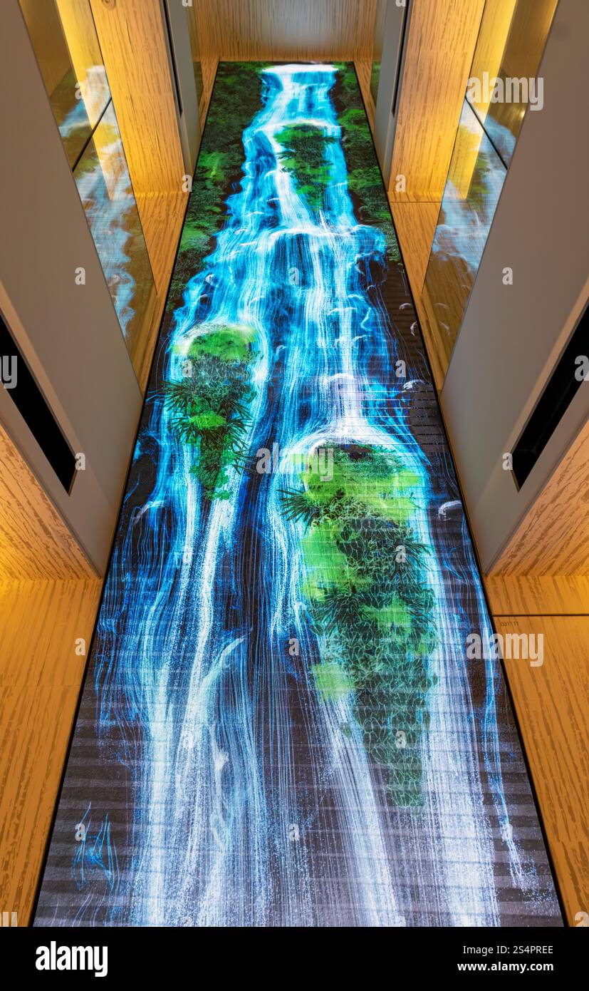 Universe of Water Particles on the Living Wall art installation, Ginza ...