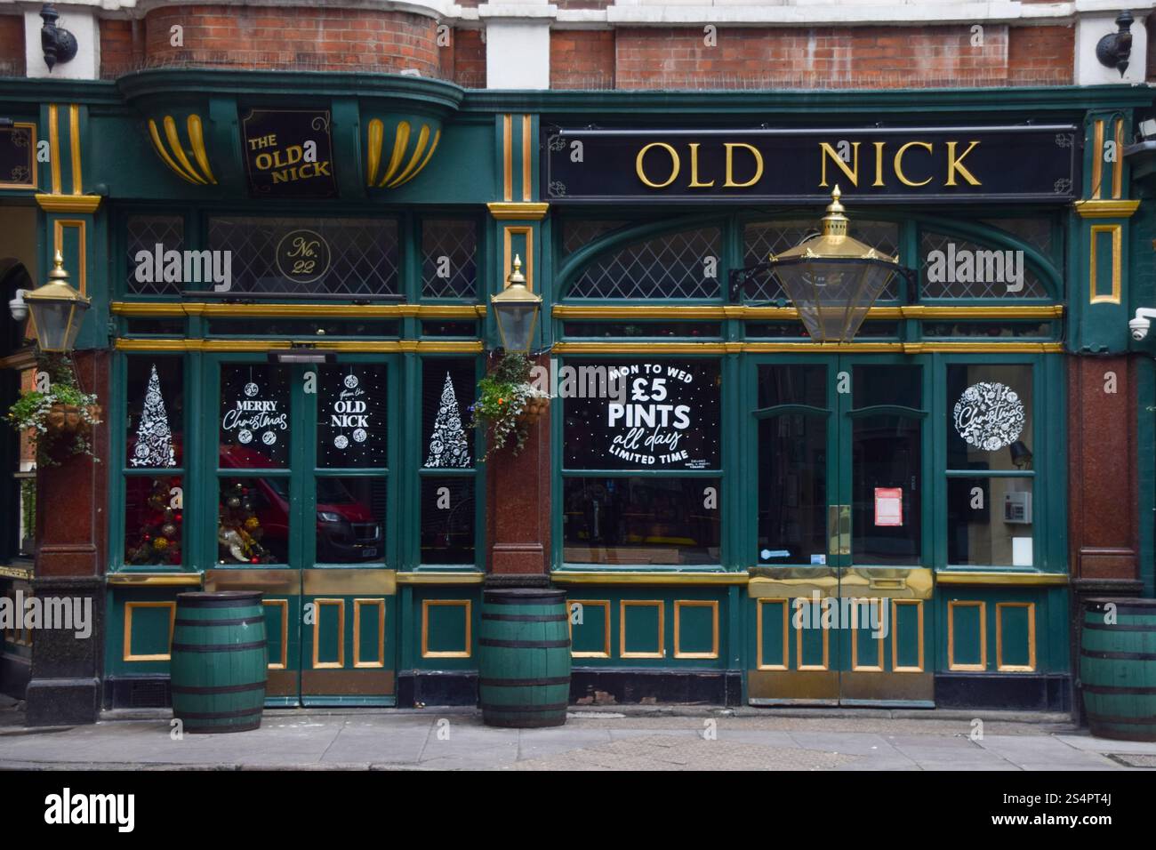 London, UK. 30th December 2023. Old Nick Pub in Central London. Credit ...