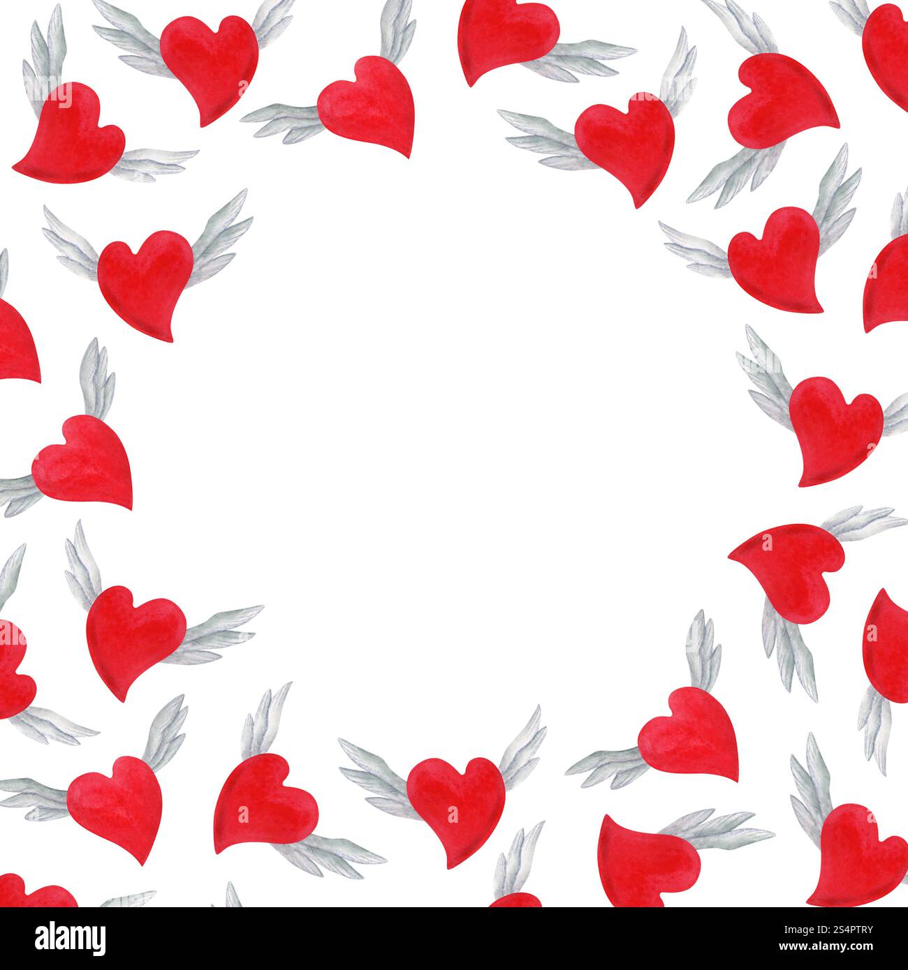 Simple romantic background with empty place for text in center. Frame ...