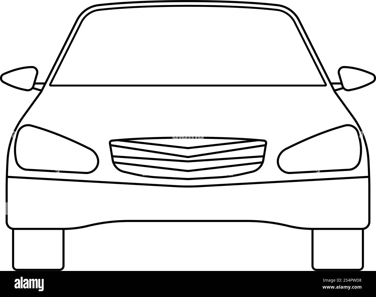 Sedan Car Icon. Outline Simple Design. Vector Illustration Stock Vector ...