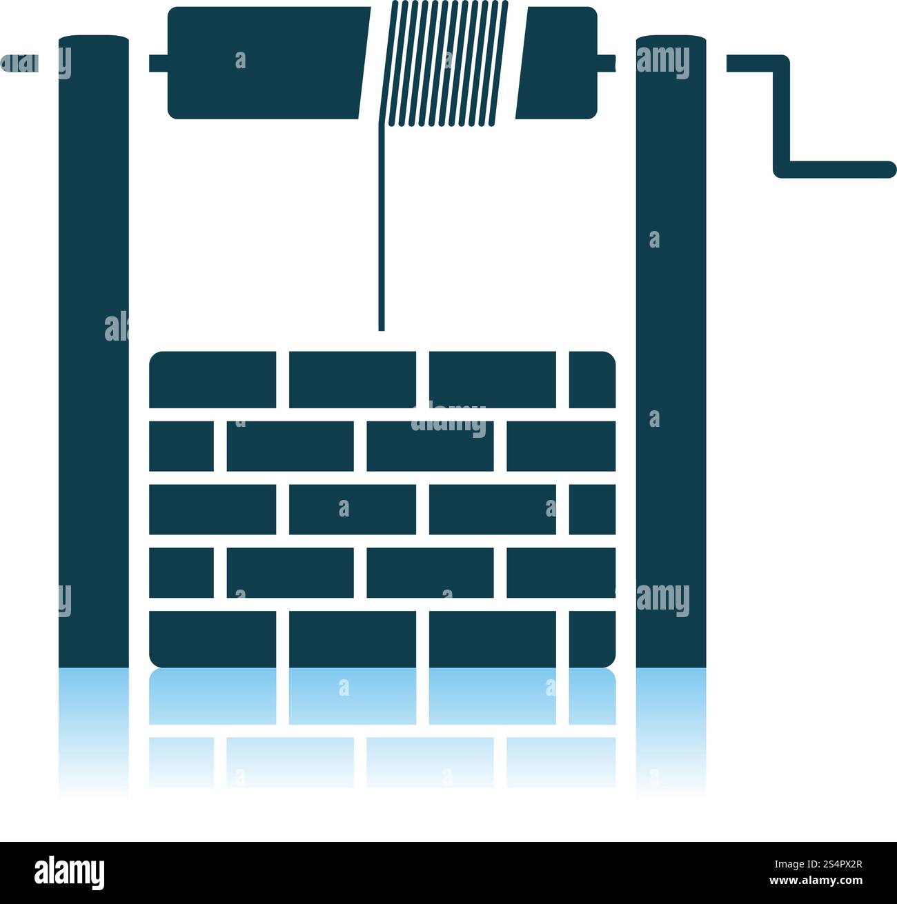 Well Icon. Shadow Reflection Design. Vector Illustration Stock Vector ...