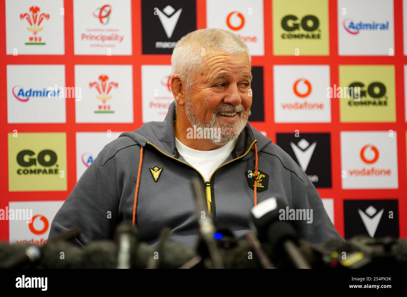Wales head coach Warren Gatland during the Wales 2025 Guinness Six ...