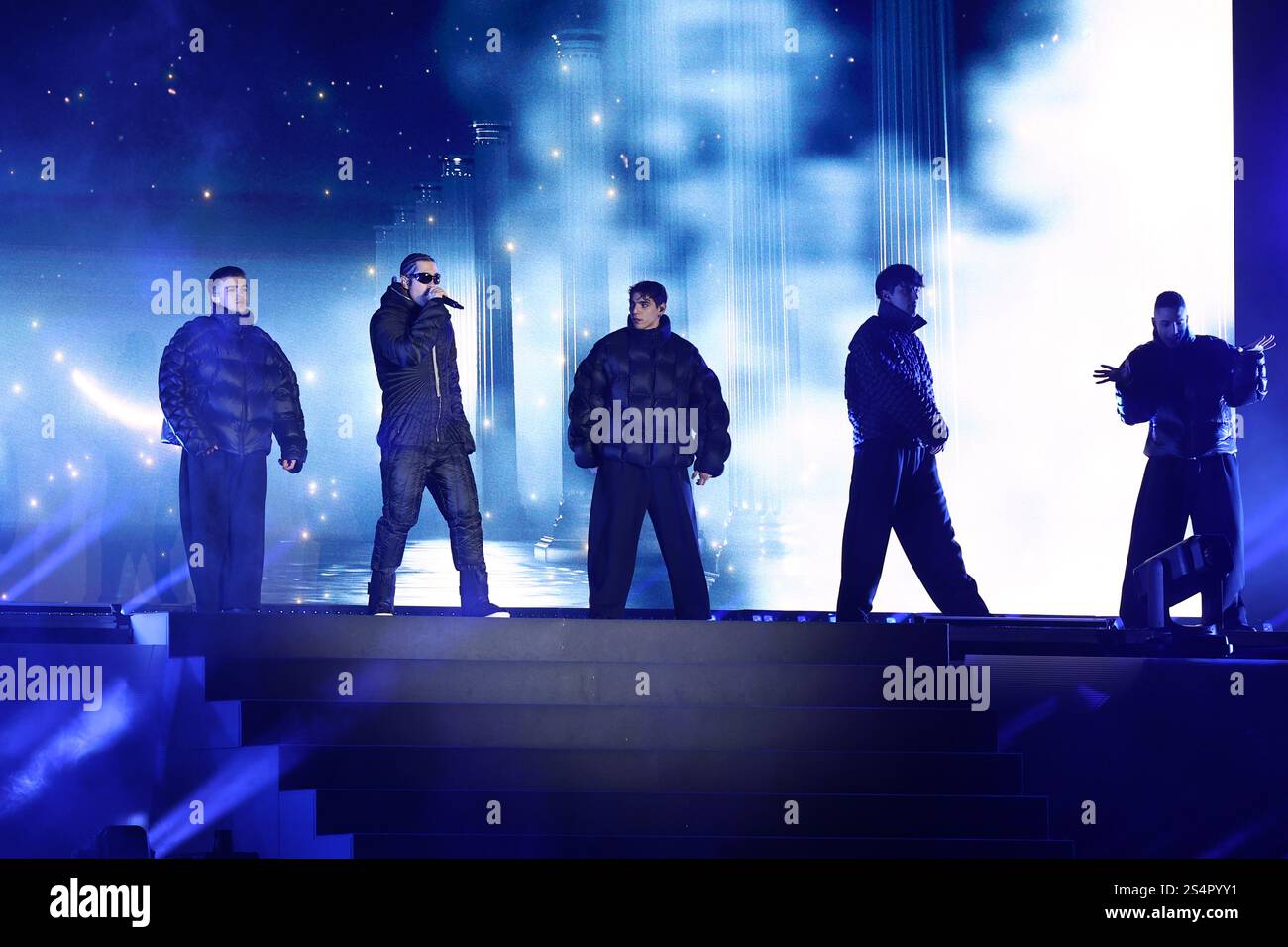 Torino, Italy. 12th Jan, 2025. Singer Mahmood, pseudonym of Alessandro ...