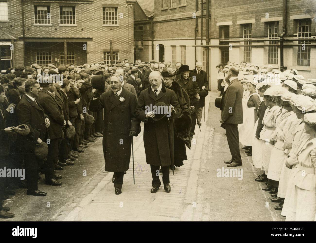 King George V of England visiting the Mill producing paper values ...