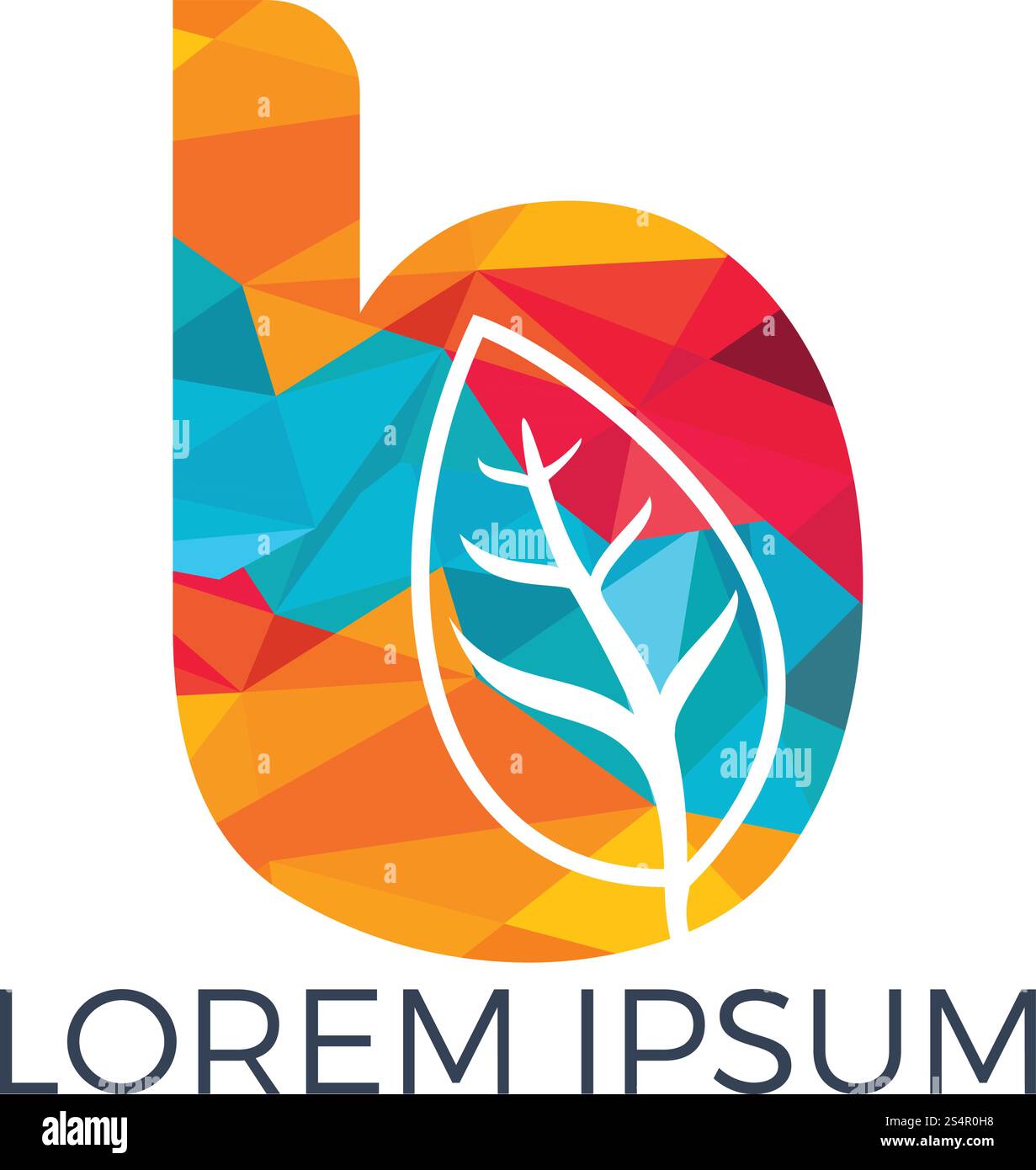 Letter B with leaf logo template vector. Green initial B logo design concept Stock Vector Image ...