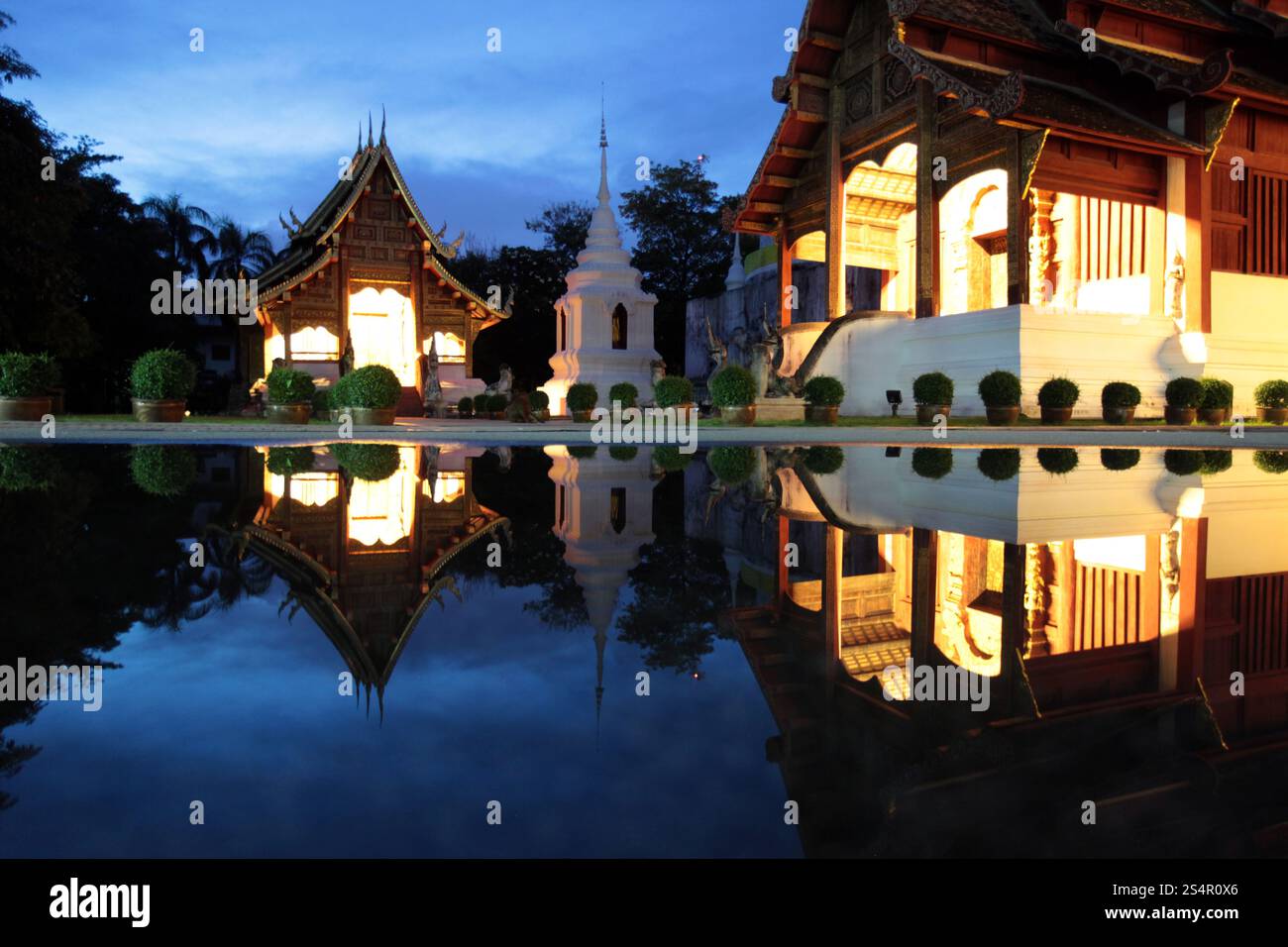 the Wat Phra Sing Temple in the city of chiang mai in the north of ...