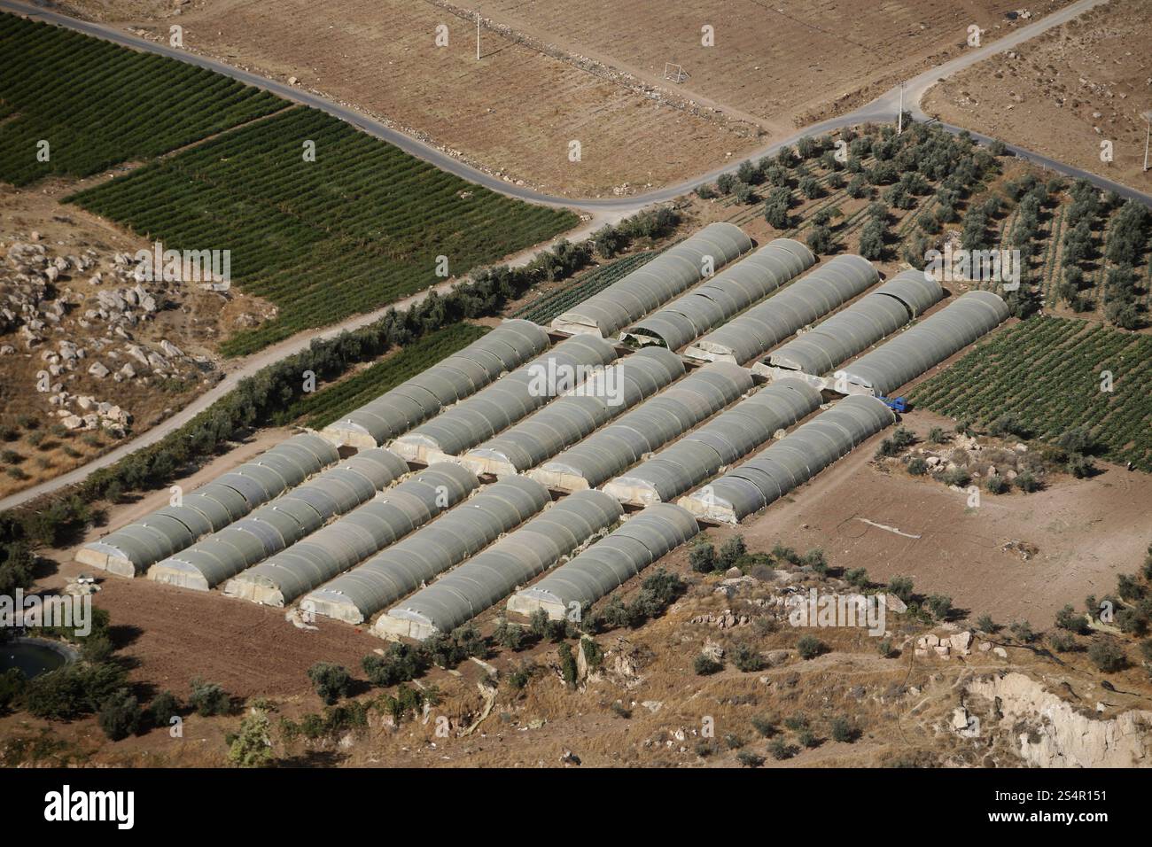 Agraculture near the Village of Karak in Jordan in the middle east ...