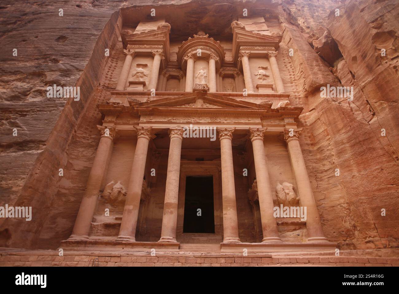 The Al Khazneh Treasury in the Temple city of Petra in Jordan in the ...