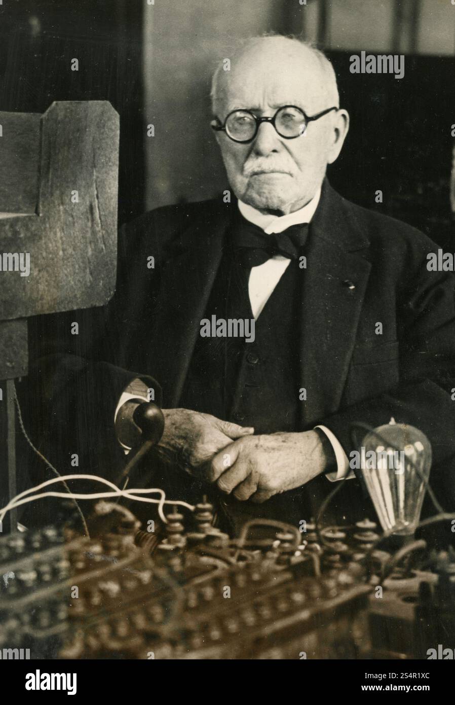 French physicist and inventor Edouard Branly, 1930s Stock Photo - Alamy