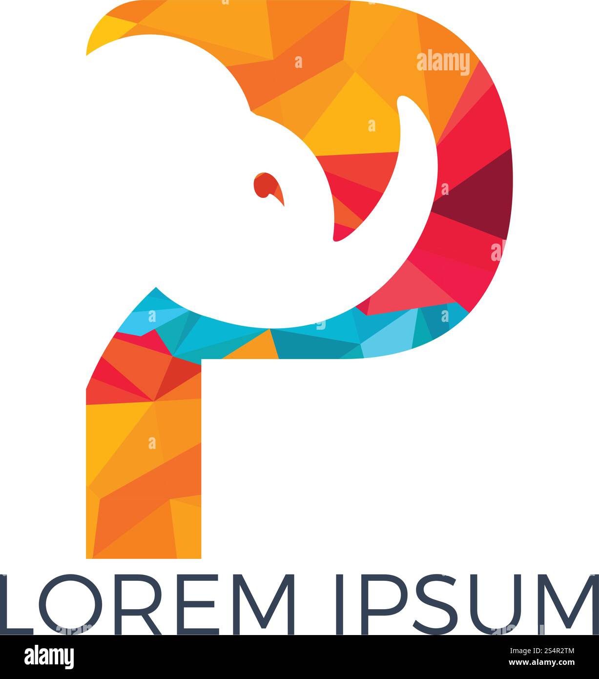 Modern Elephant P Letter Alphabet Logo Design Stock Vector Image & Art ...