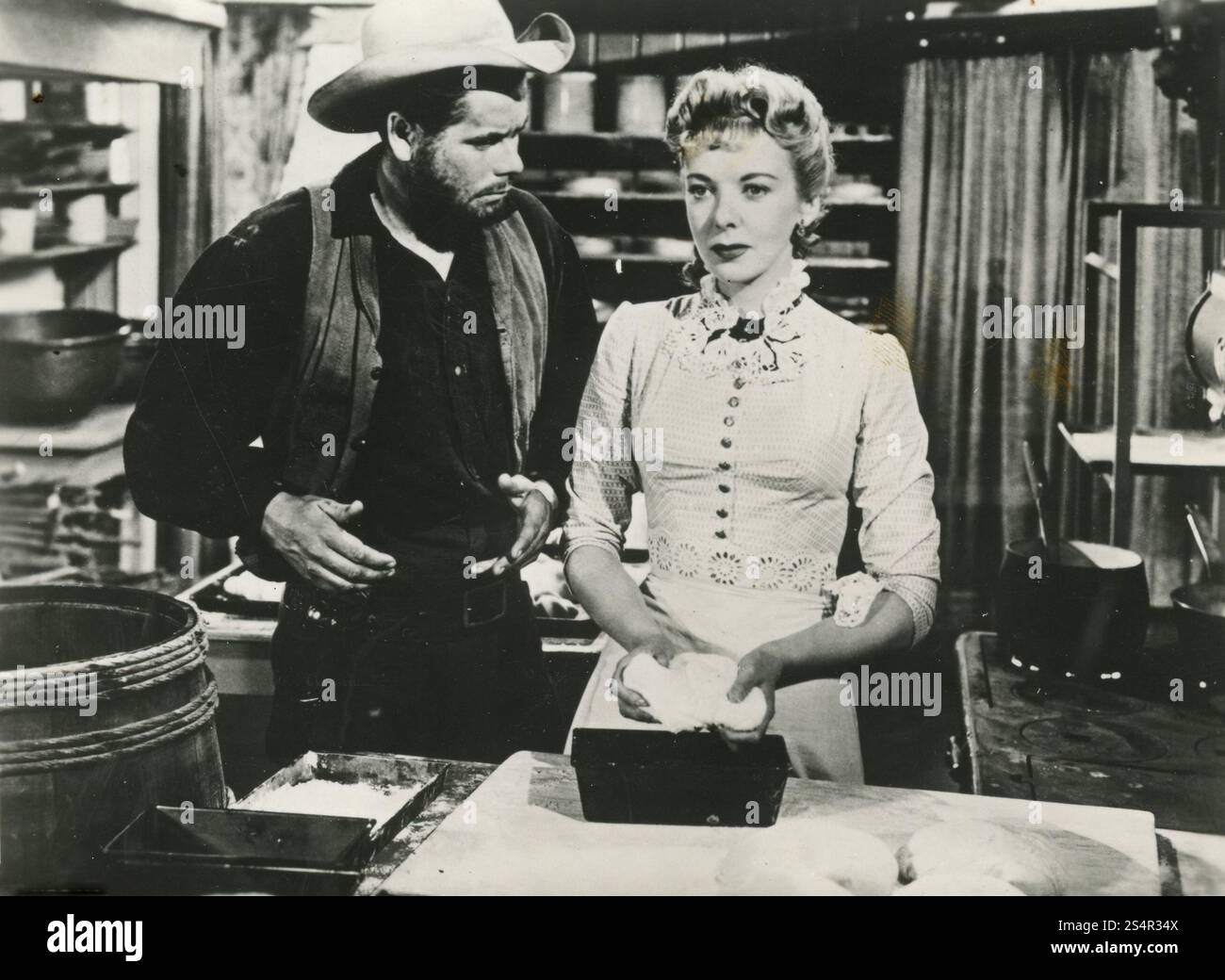 Actors Glenn Ford and Ida Lupino in the movie Lust for Gold, USA 1949 ...